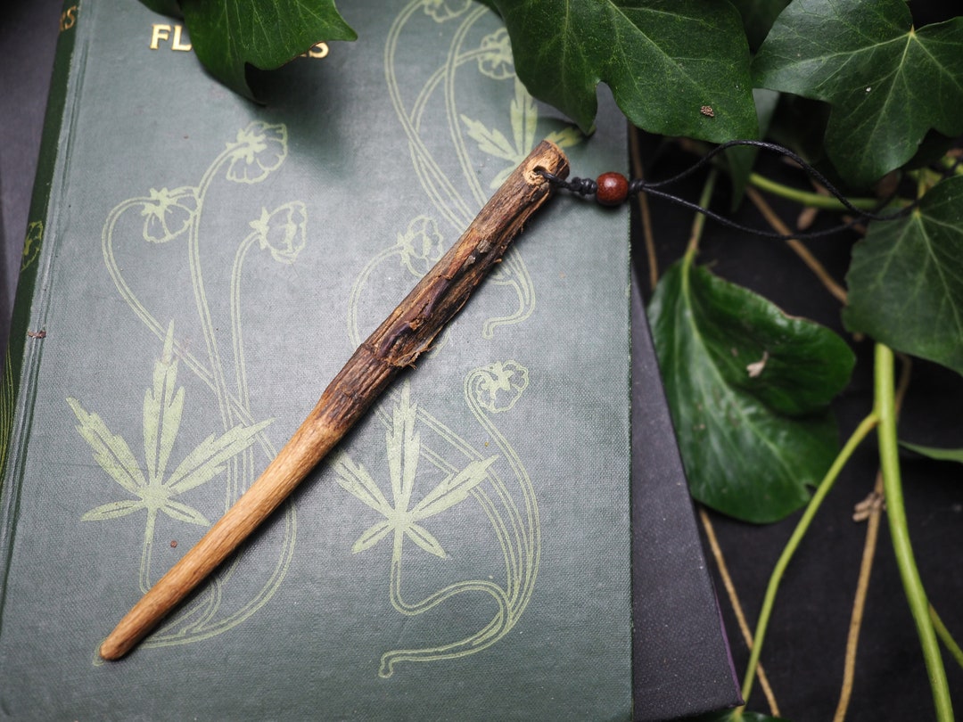 English Field Maple ROOT Wood Wand Pendant - for Healing - Pagan, Wicca ...