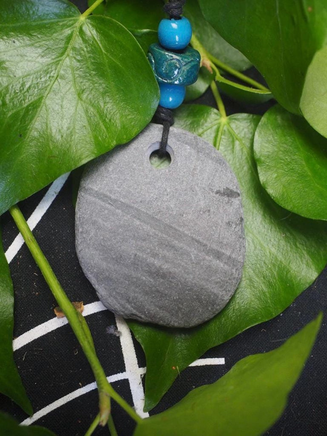 Tintagel Slate Stone Pendant From Cornwall Sea Magic Pagan, Wicca ...