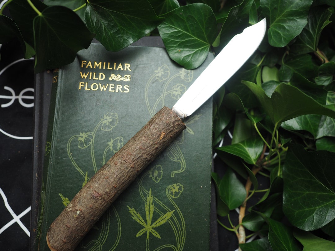 Hemlock Wood Athame With Upcycled Blade - Ritual Knife, Pagan, Wicca ...