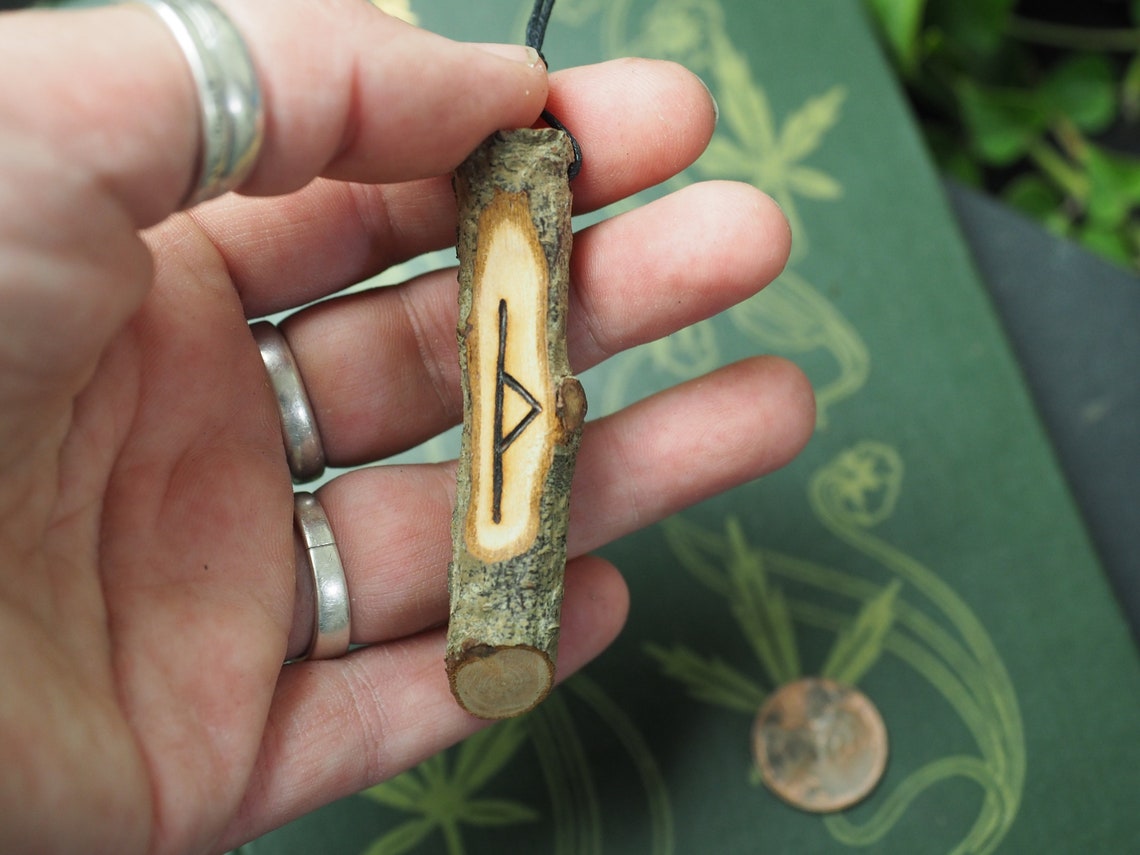 Traditional Blackthorn Rune Protection Charm Pendant Against | Etsy