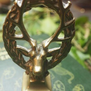 Vintage Stag Head Brass Statue -horned God - Pagan - Witchcraft - Up ...