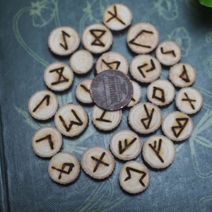 Elder Futhark Runes in a Tin - Mini Rowan Runes - Pagan, Divination ...