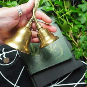 Double Feather Brass Altar Bell Space Clearing Cleansing - Etsy