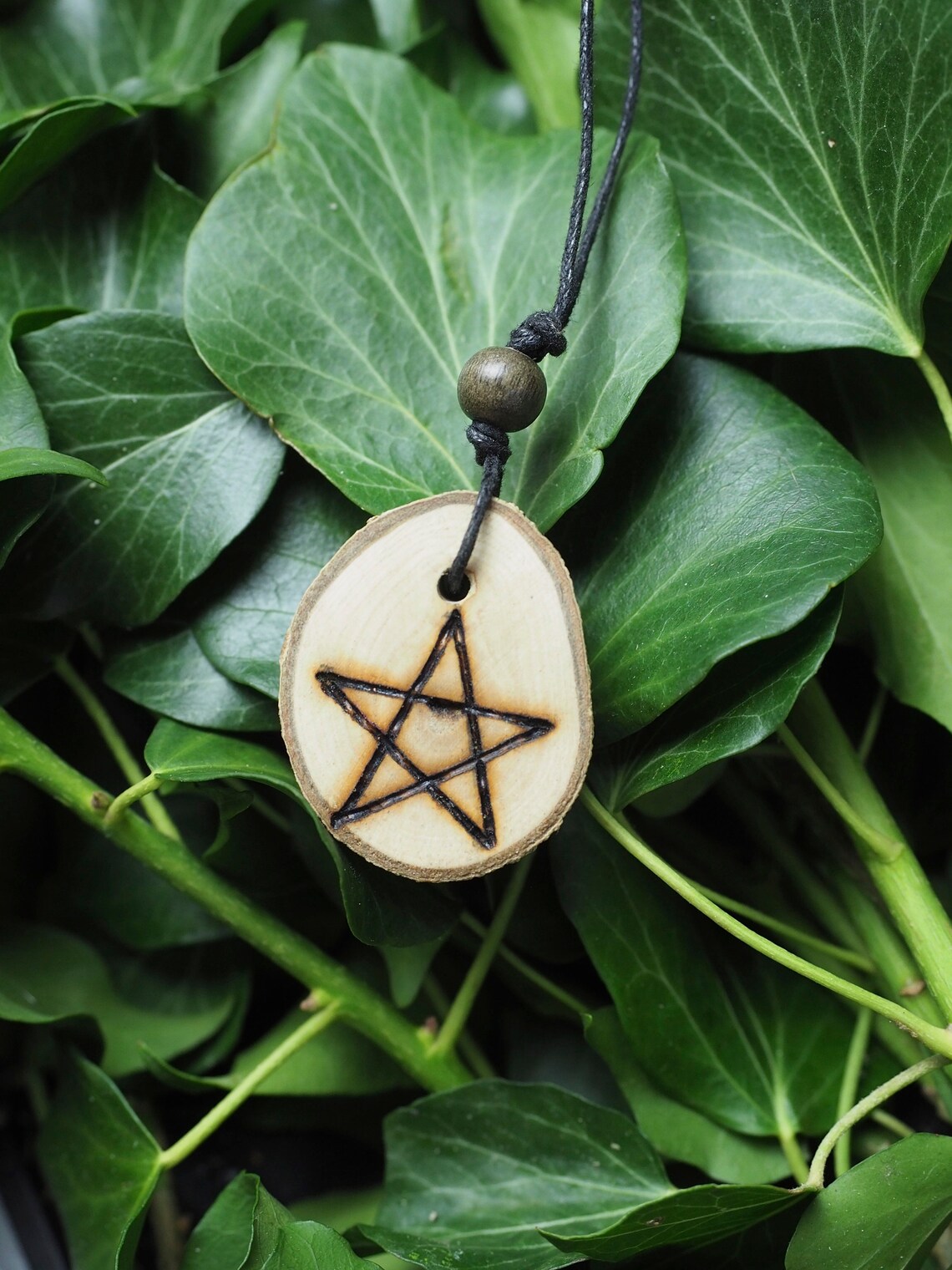 Rare White Jasmine Wood Pentagram Pendant for the Moon and - Etsy
