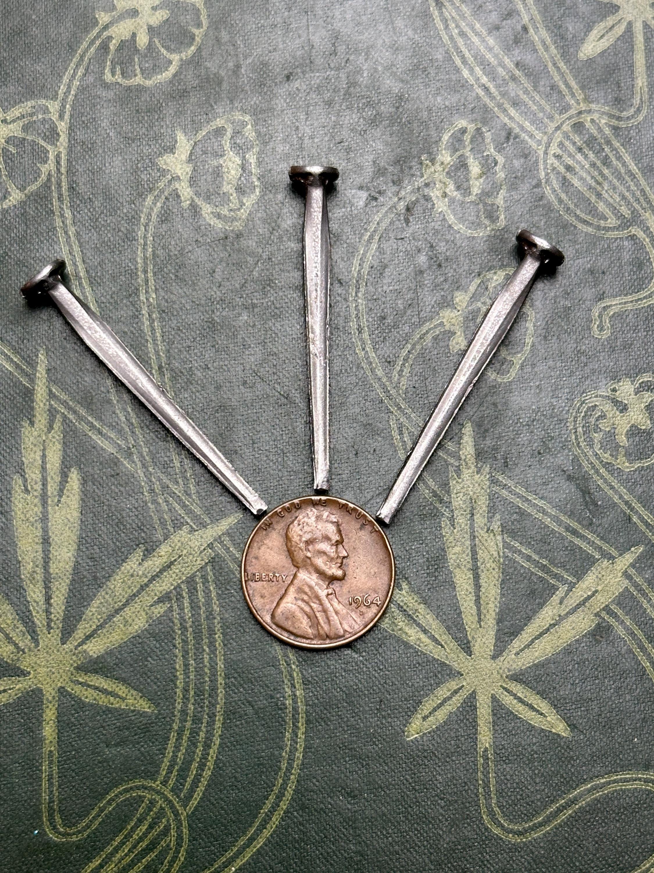 3 Traditionally Made Square Cut Iron Nails for Protection, Spellwork or ...