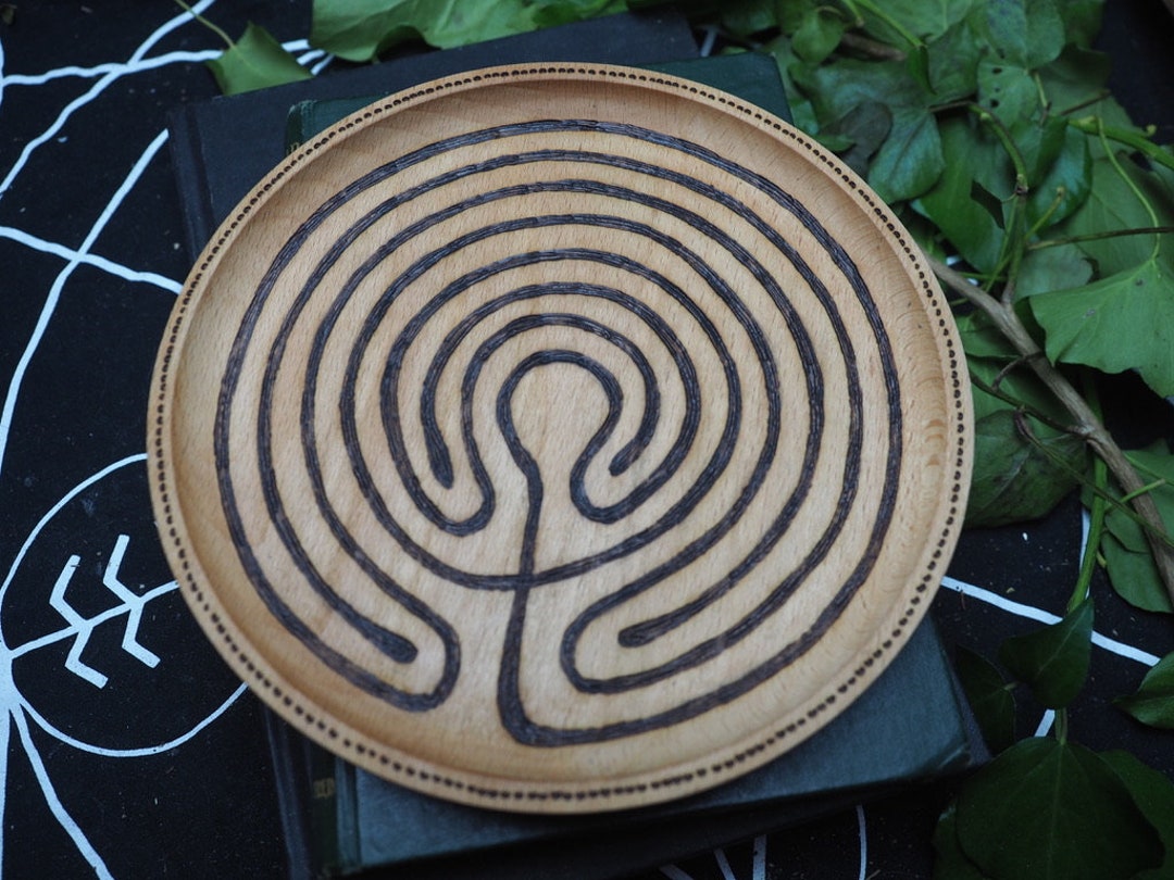 Beech Wood Labyrinth Offering Bowl - Pagan, Witchcraft, Magic, Tintagel ...