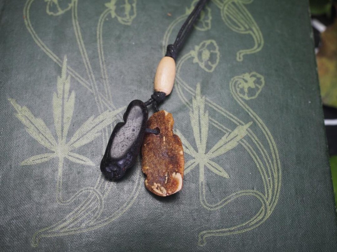 Baltic Amber, Whitby Jet Witches Pendant - Pagan, Wicca, Ritual, Magic ...