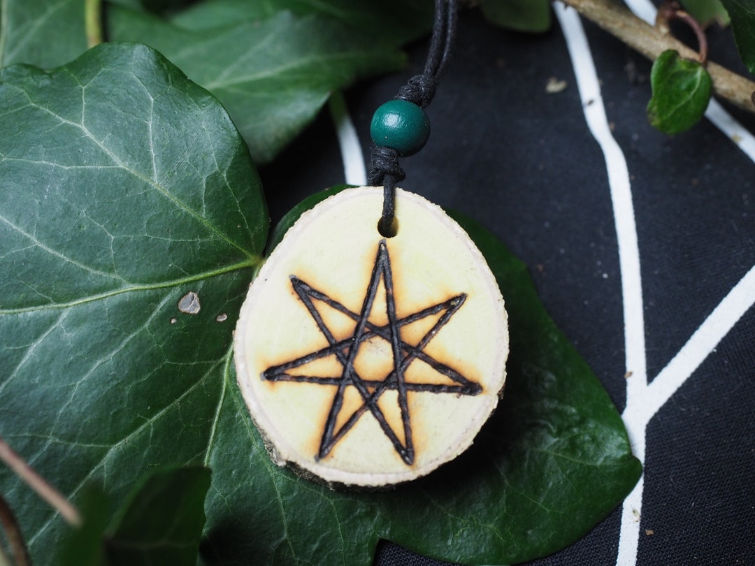 Spindle Wood Fairy Star Pendant - Spinning Magic - for Pagans, Witches ...