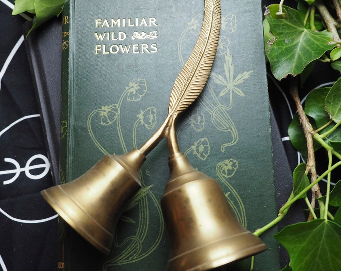 Double Feather Brass Altar Bell Space Clearing Cleansing - Etsy