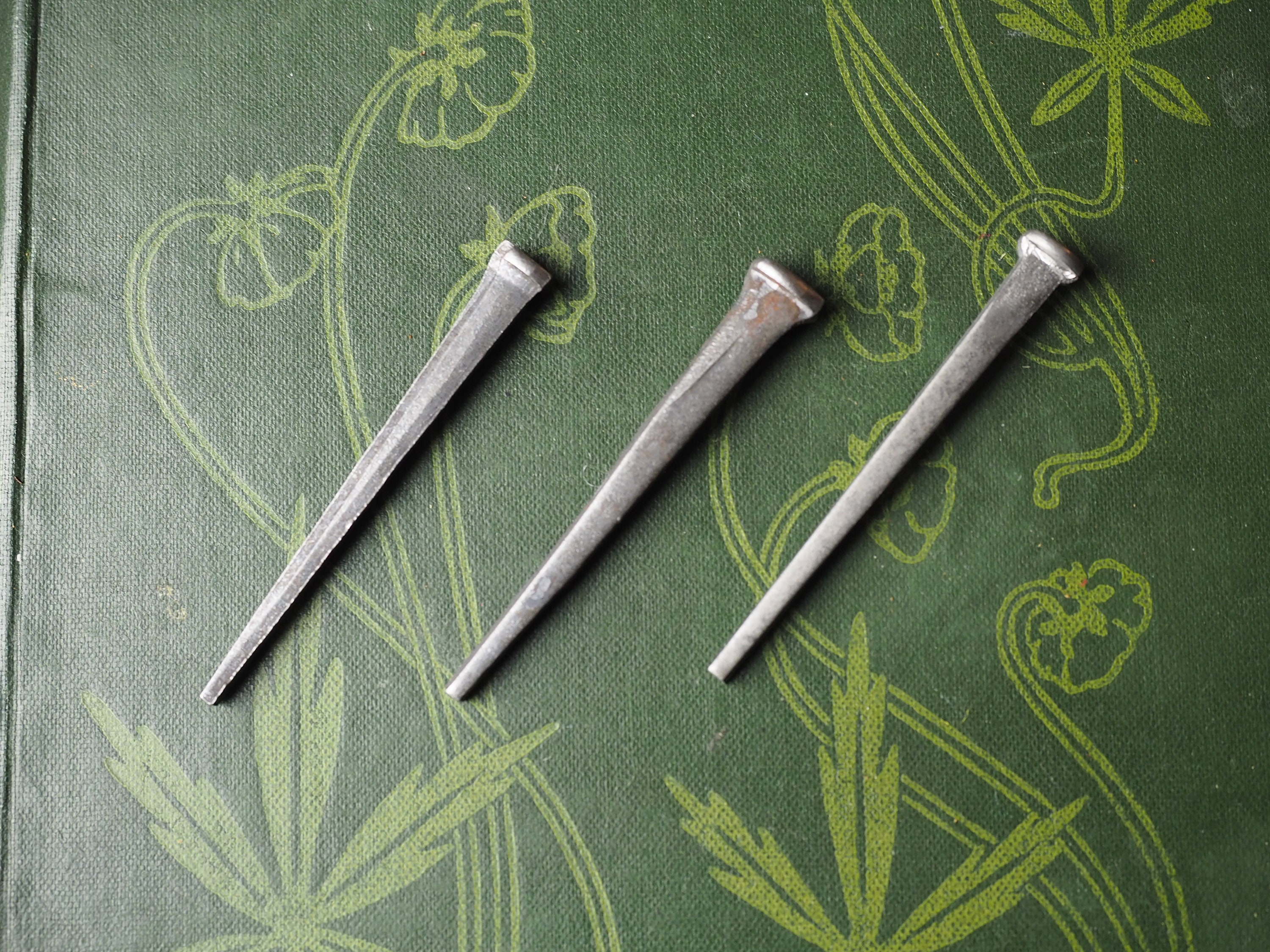 3 Traditionally Made Square Cut Iron Nails for Protection - Etsy