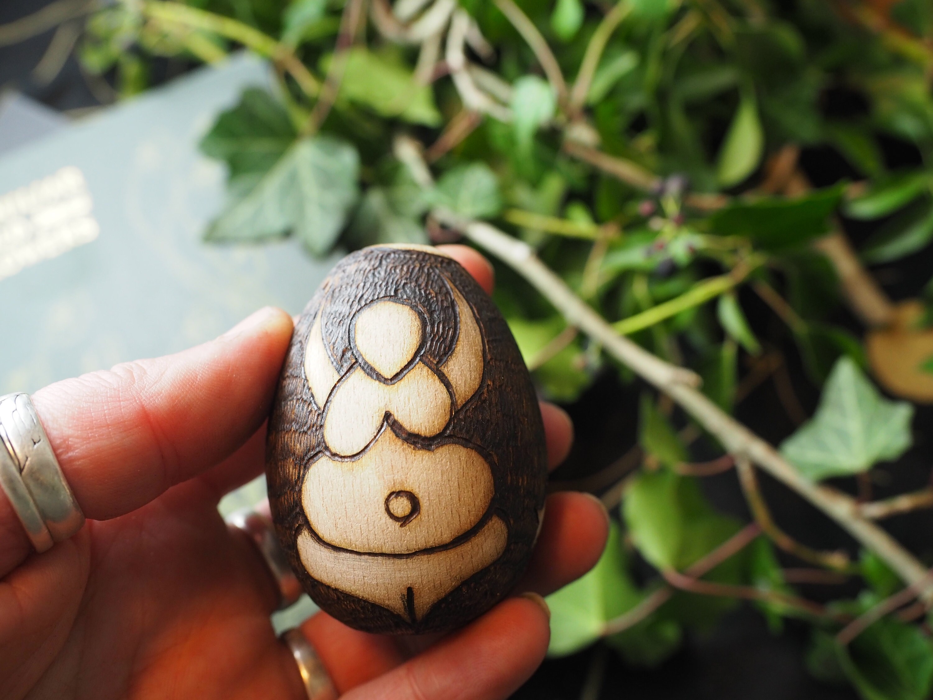 Wooden Goddess Ostara Egg - Transformation, Fertility Magic, Pagan - Etsy