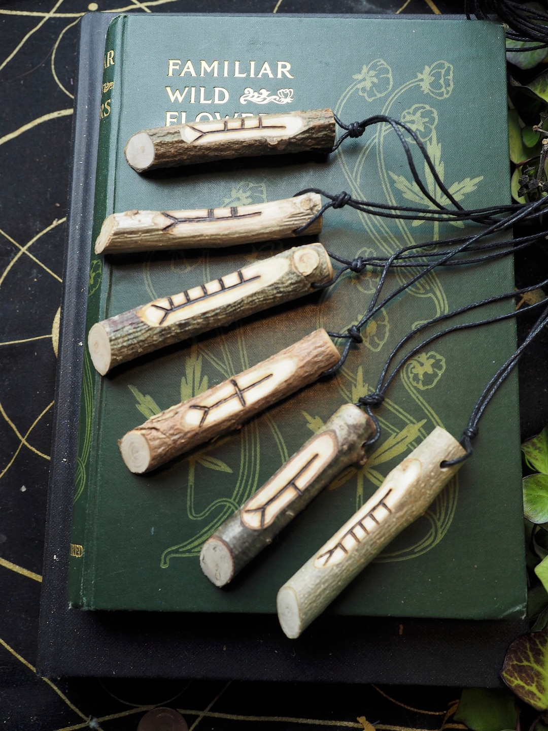 Celtic Ogham Pendant: Birch, Ash, Willow, Oak, Holly, Hazel, Apple ...