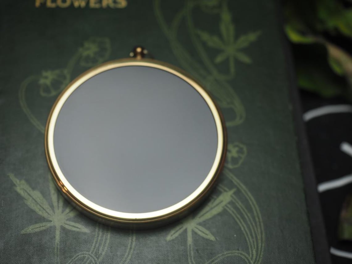 Round Black Scrying Mirror for Divination - Up-cycled, Vintage - Pagan ...