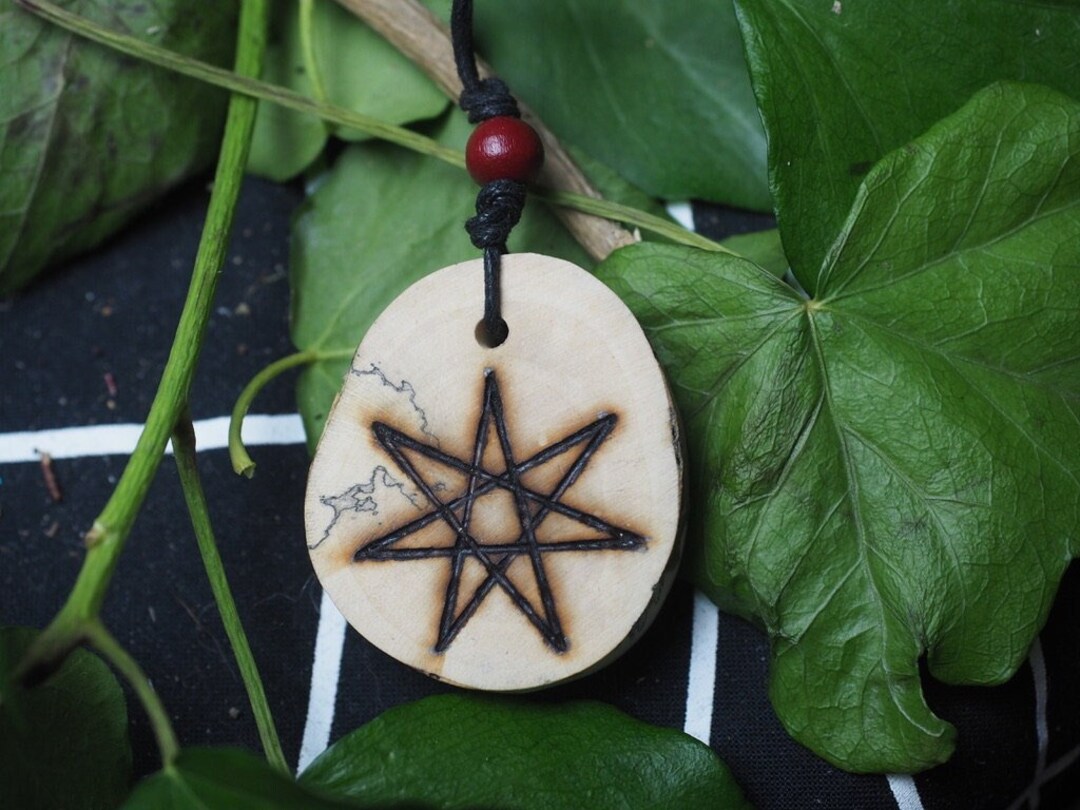 Cornish Holly Wood Fairy Star Pendant - for Strength & Courage - Pagan ...