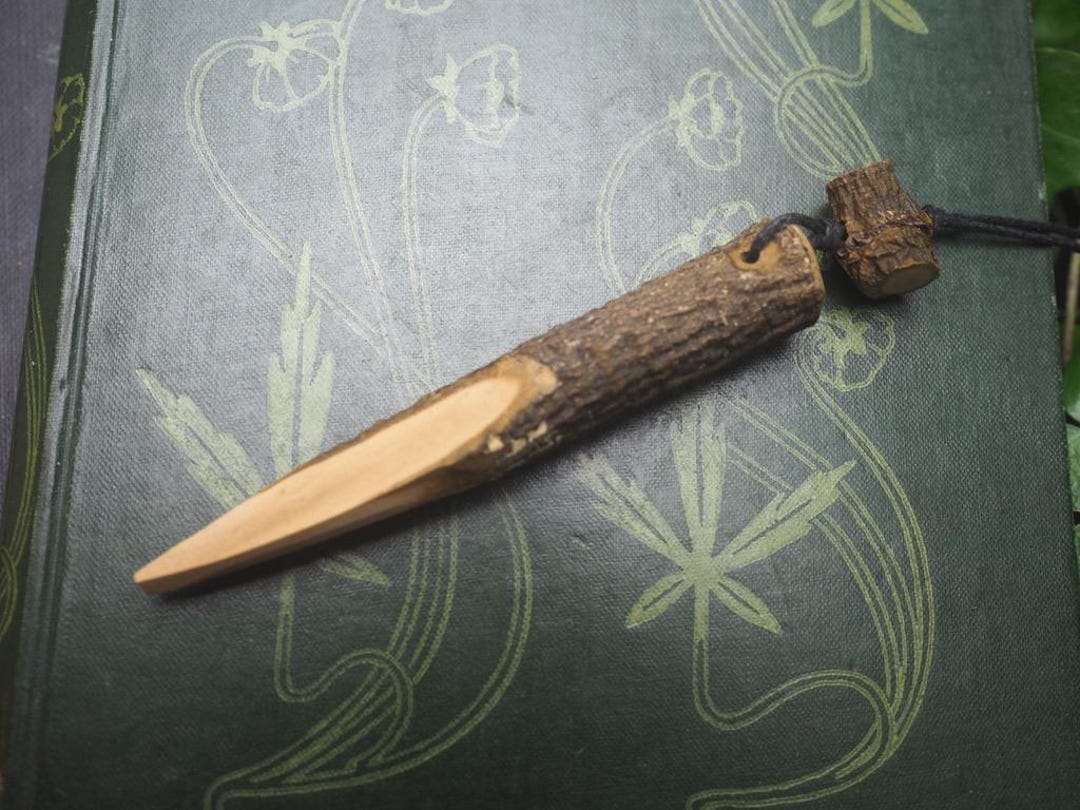 Rare English Mistletoe Athame Pendant - for Love, Druidry, Witchcraft - Witches Knife, Travel ...