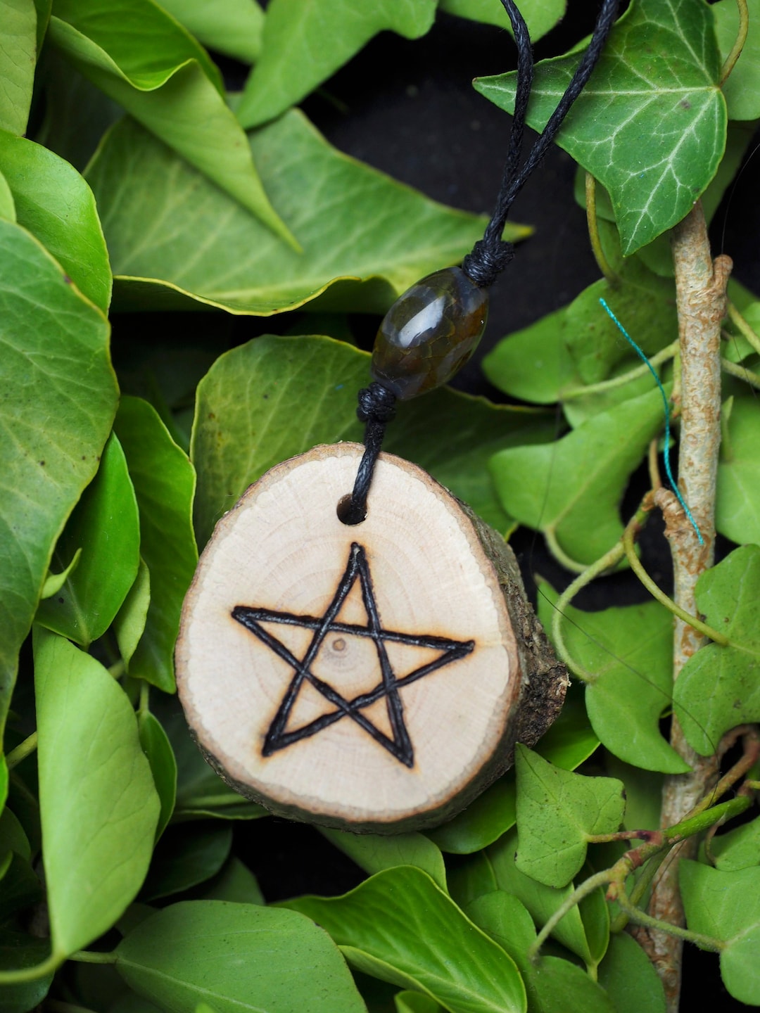 Avalon Hazel Wood Pentagram Pendant - for Wisdom - Pagan, Wiccan ...