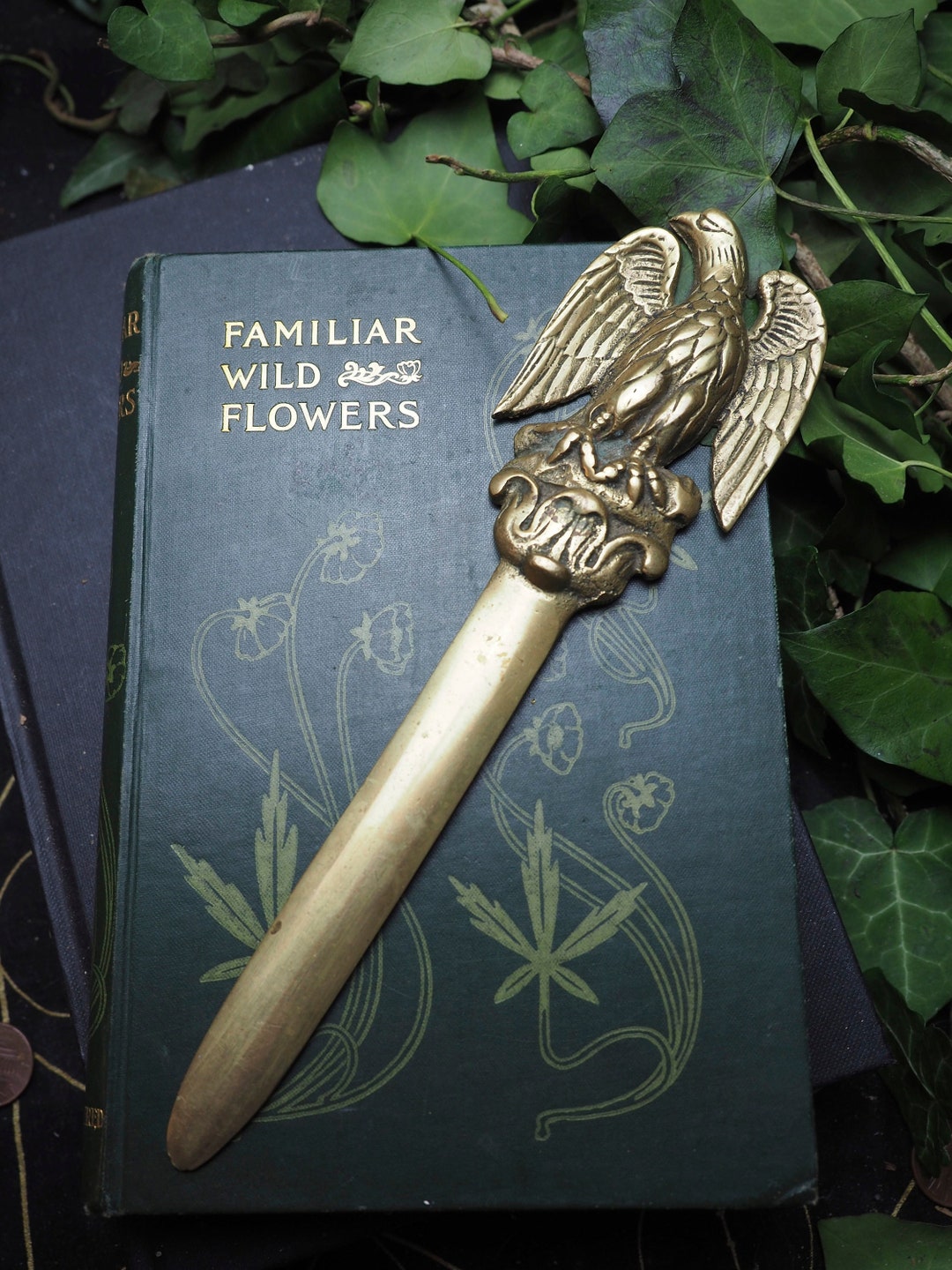 Bald Eagle Athame- Vintage Brass - Ritual Knife - Up-cycled, Witchcraft ...