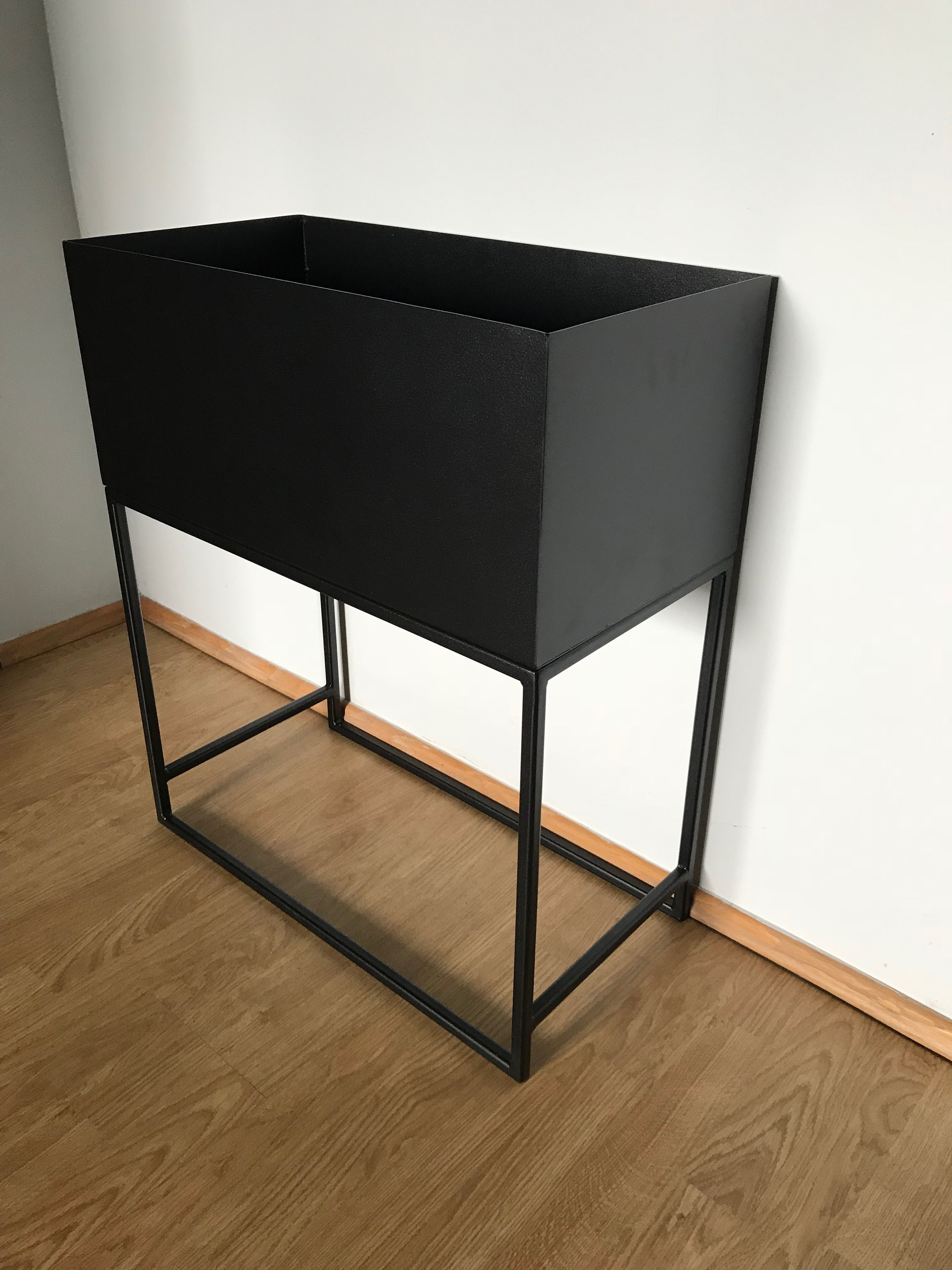 New Scandi Black / White Design Plant Stand Steel Plantbox Planter in ...