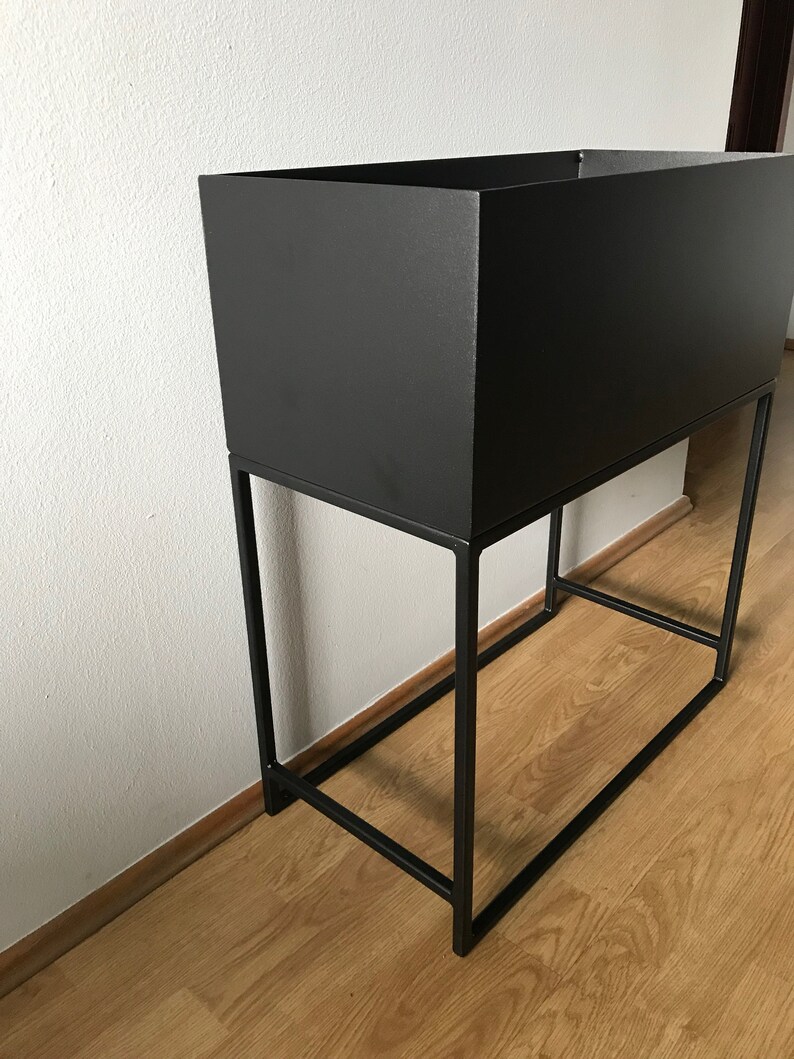 New Scandi Black / White Design Plant Stand Steel Plantbox Planter in ...