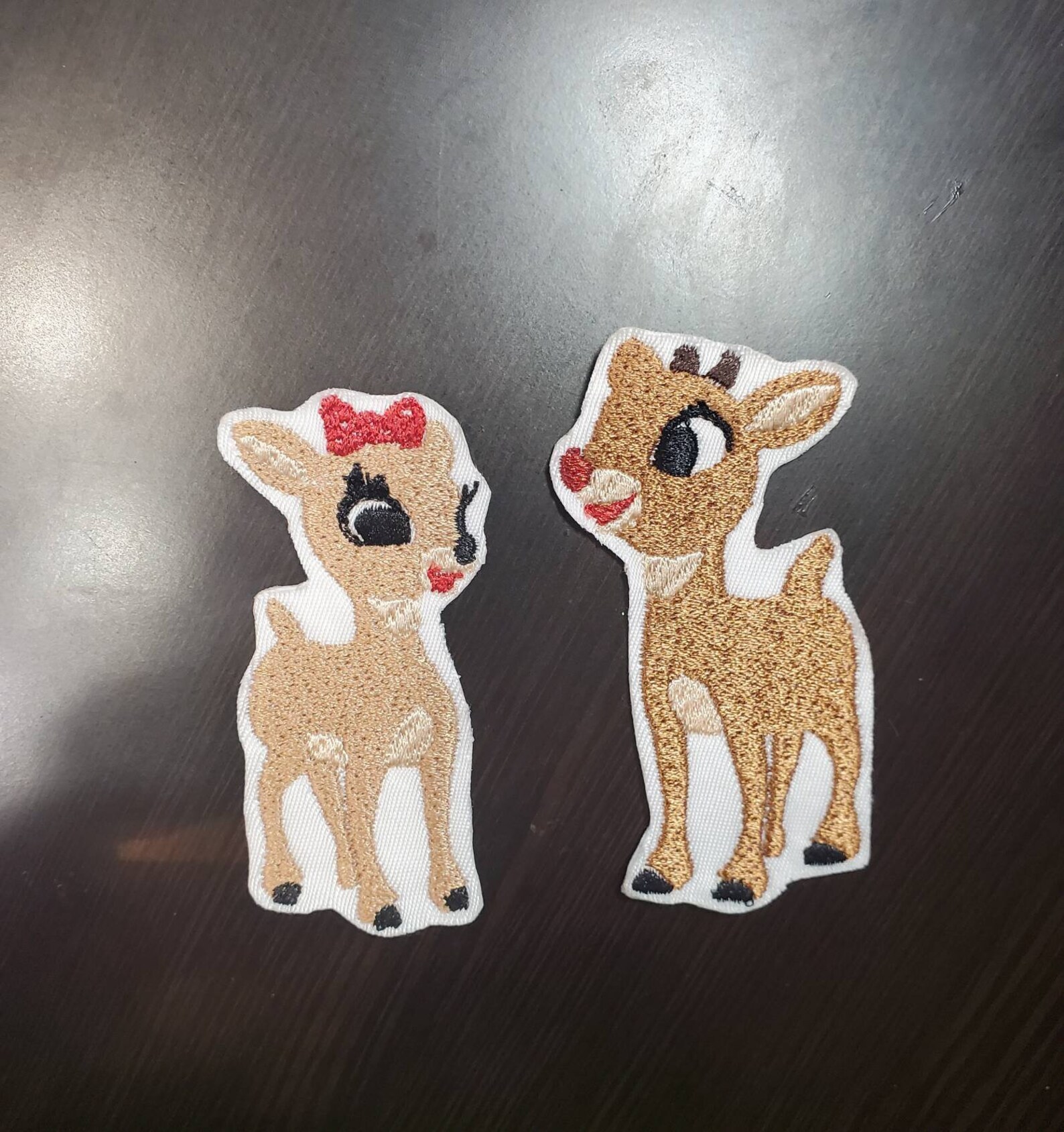 Reindeer With a Red Nose's Girlfriend Iron on Patch - Etsy