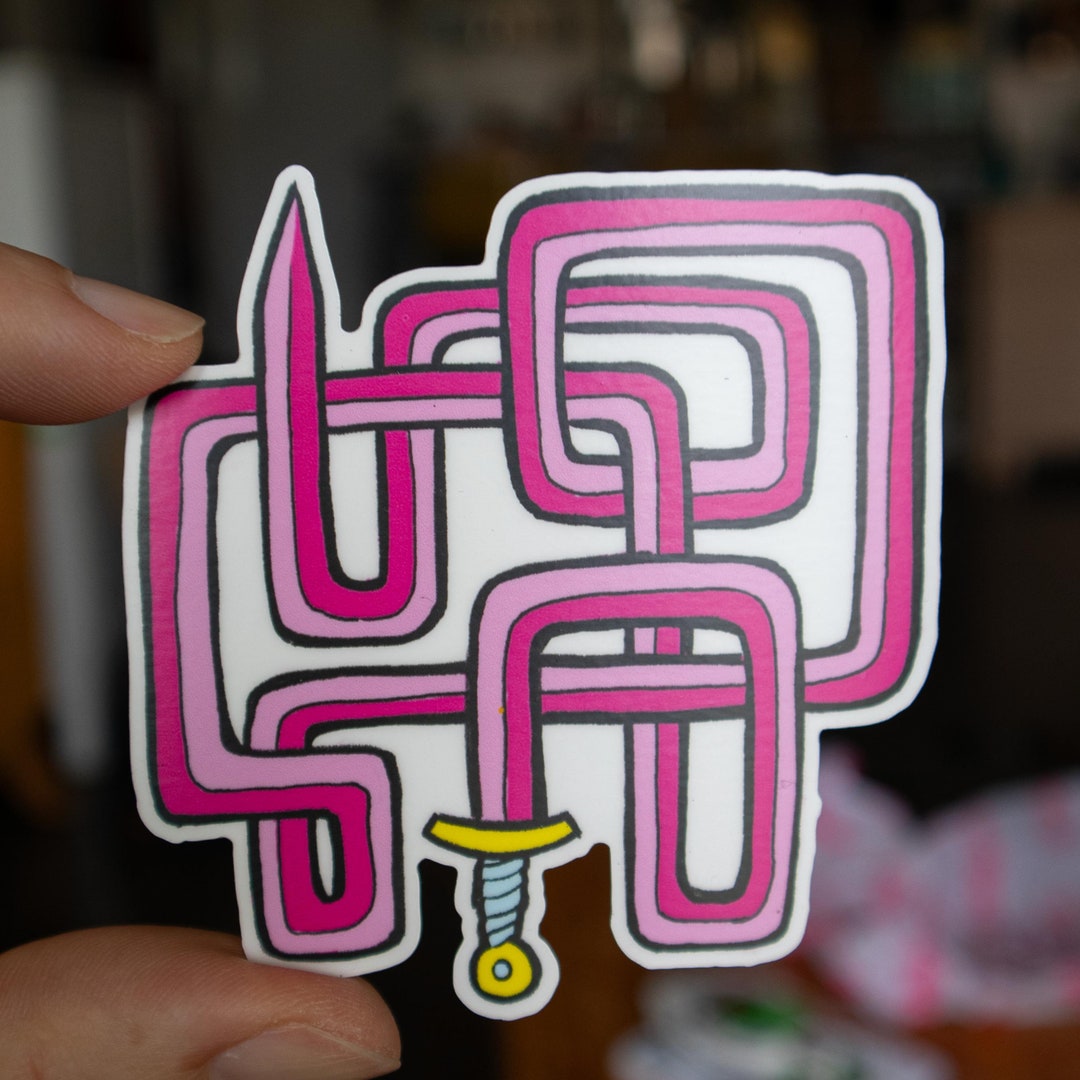 Wiggly Sword Sticker - Etsy