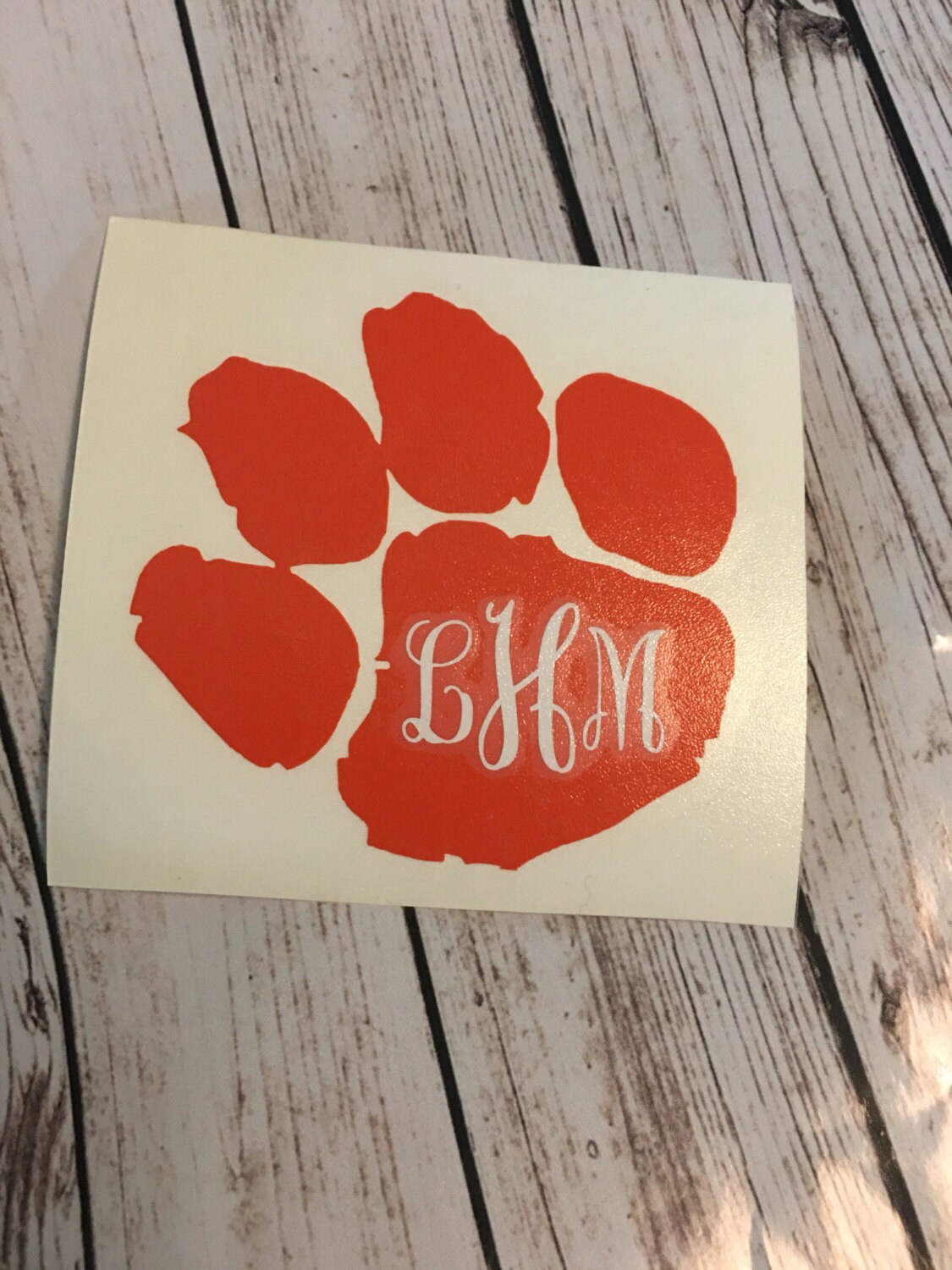 Tiger Paw Monogram Decal / Tiger Paw Decals / Yeti Decals / Decals ...