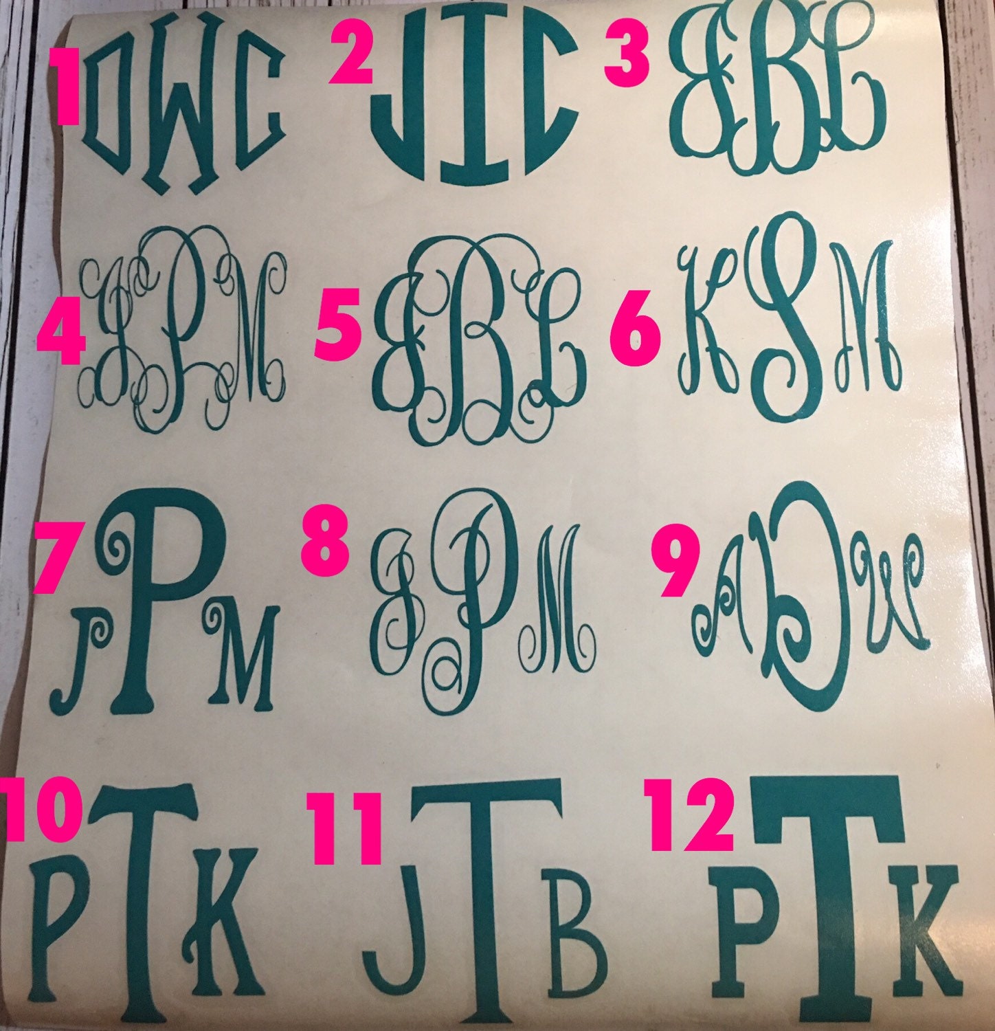 Monogram Decal / Lily Inspired Decals / Lily Decal /sticky Decal ...