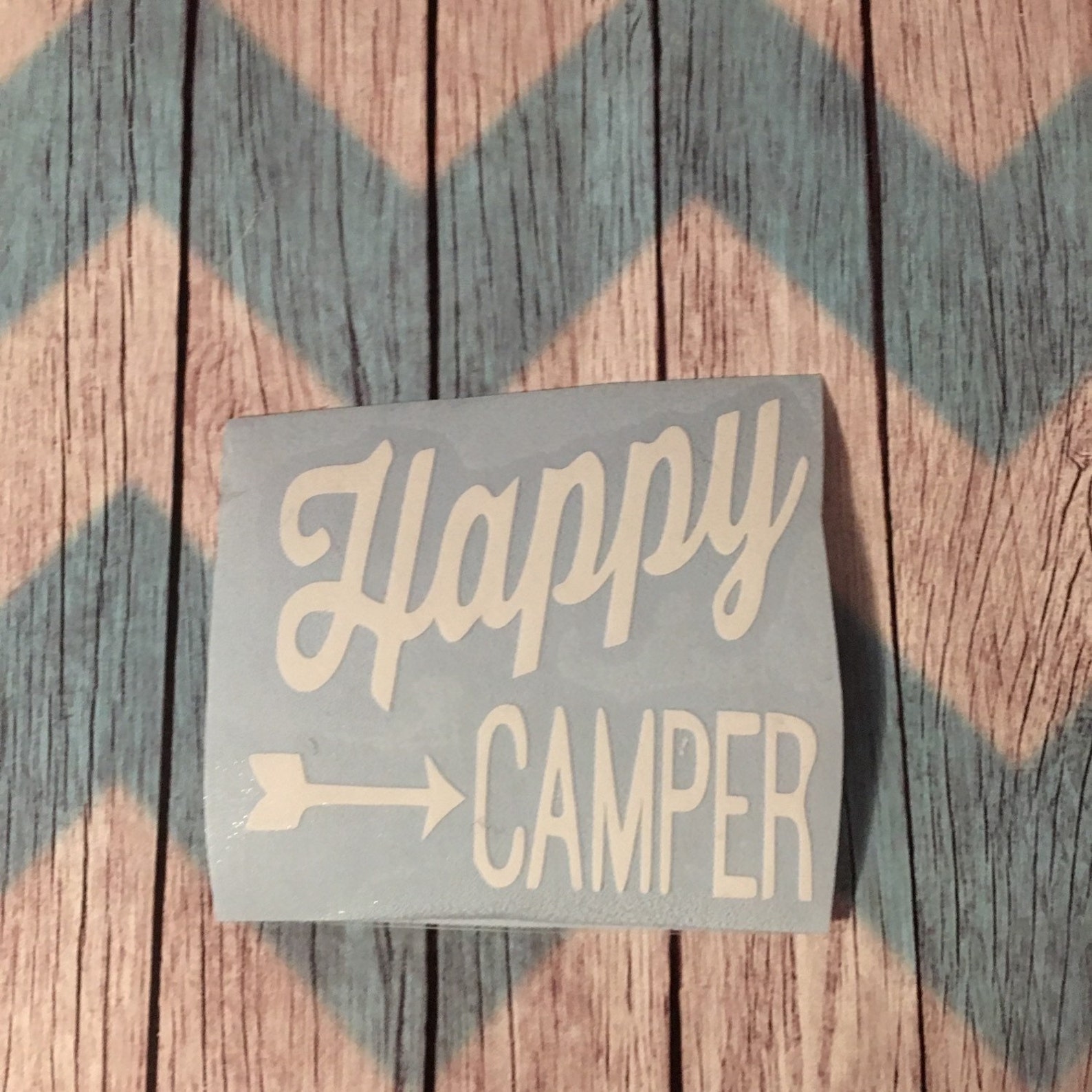 Happy Camper Decal/ Adhesive Decal/ Sticker/ We Love Camping/ - Etsy