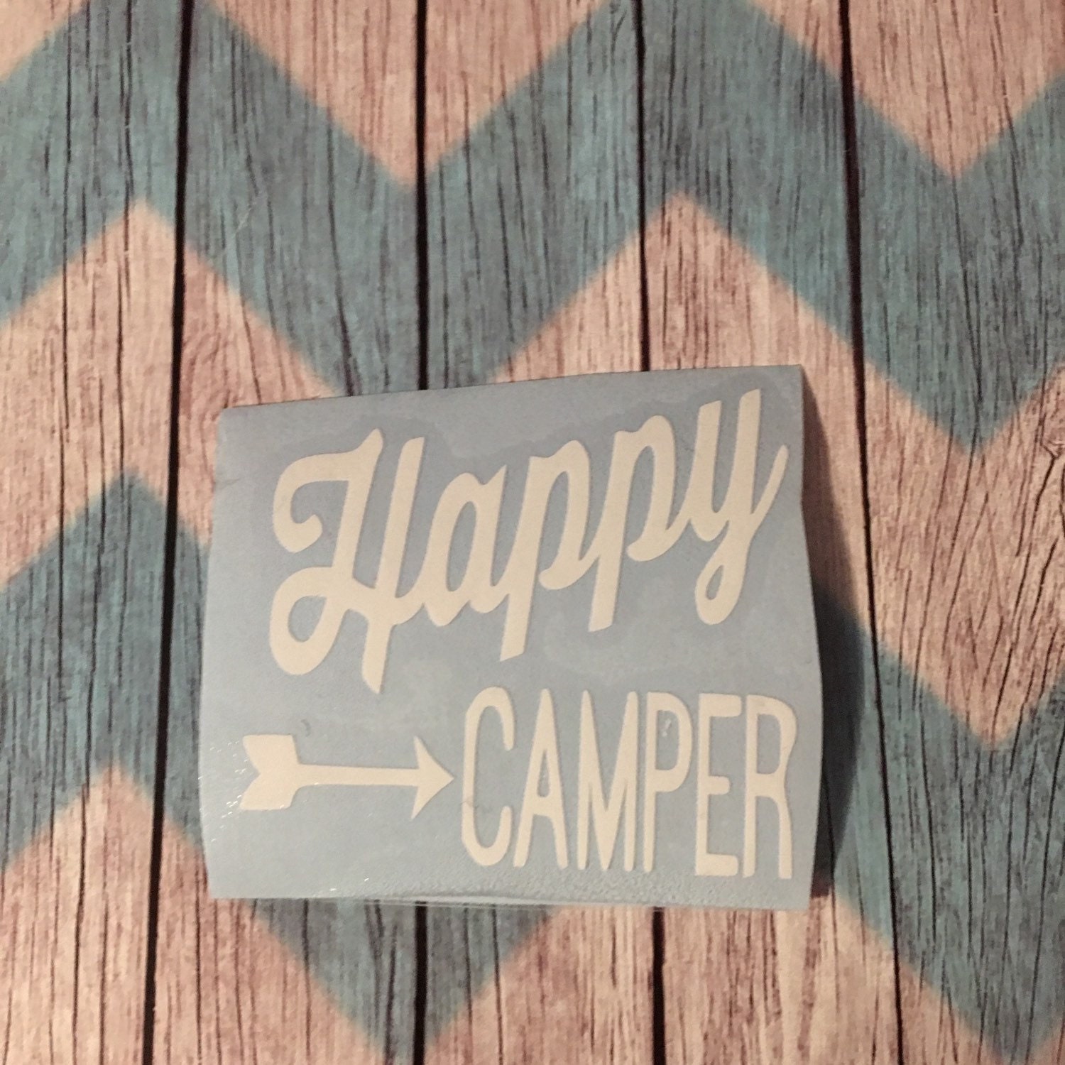 Happy Camper Decal/ adhesive decal/ sticker/ we love camping/ | Etsy