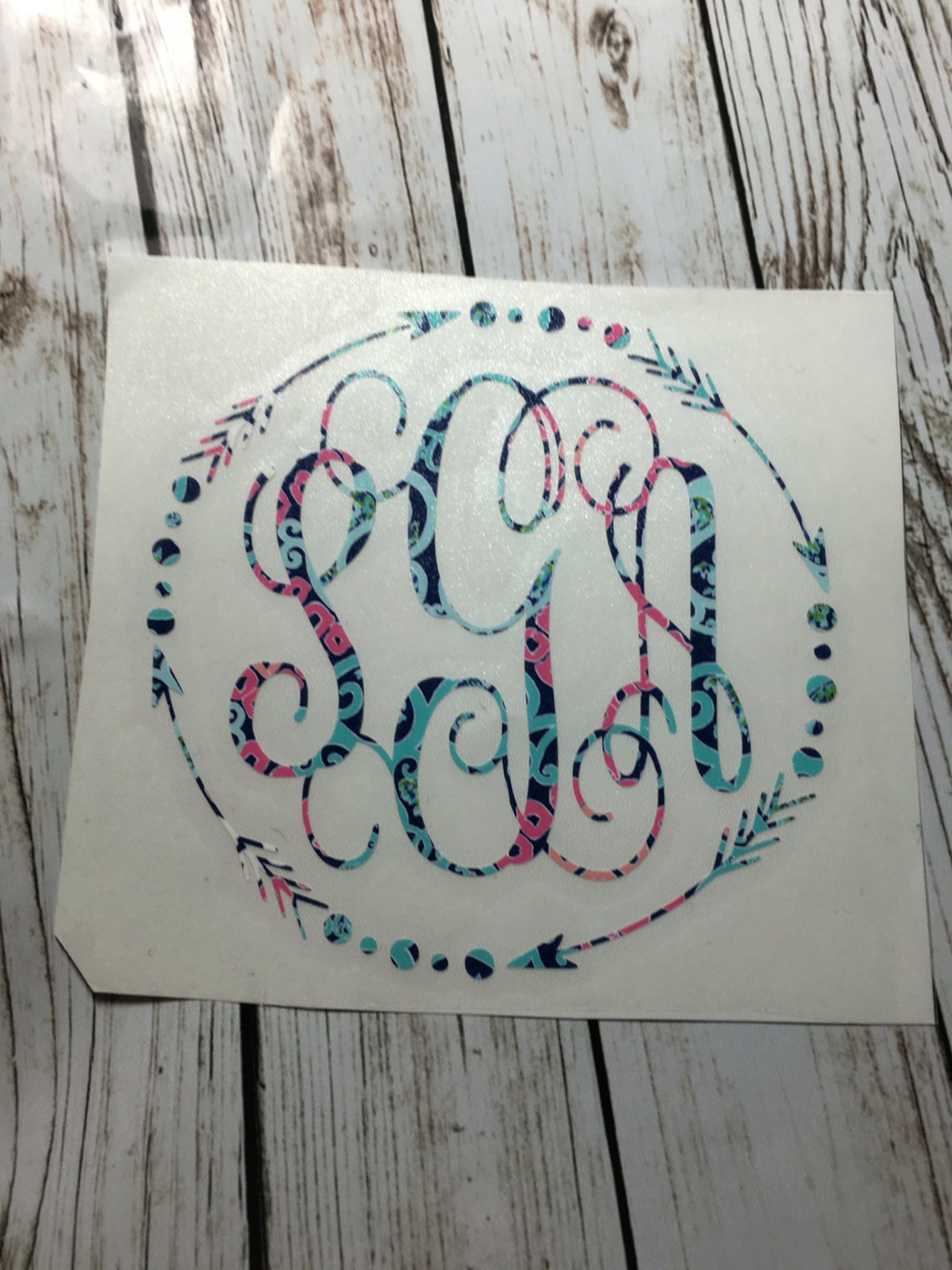 Arrow Monogram Decals / Lily Inspired Decal / Lily Decal / - Etsy
