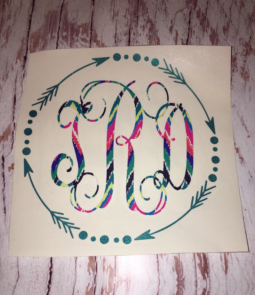 Arrow Monogram Decals / Lily Inspired Decal / Lily Decal / - Etsy