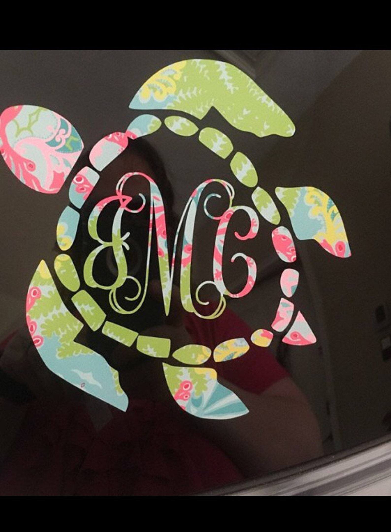 Car Decal / Sea Turtle Monogram Decals / Yeti Decals / Decals - Etsy