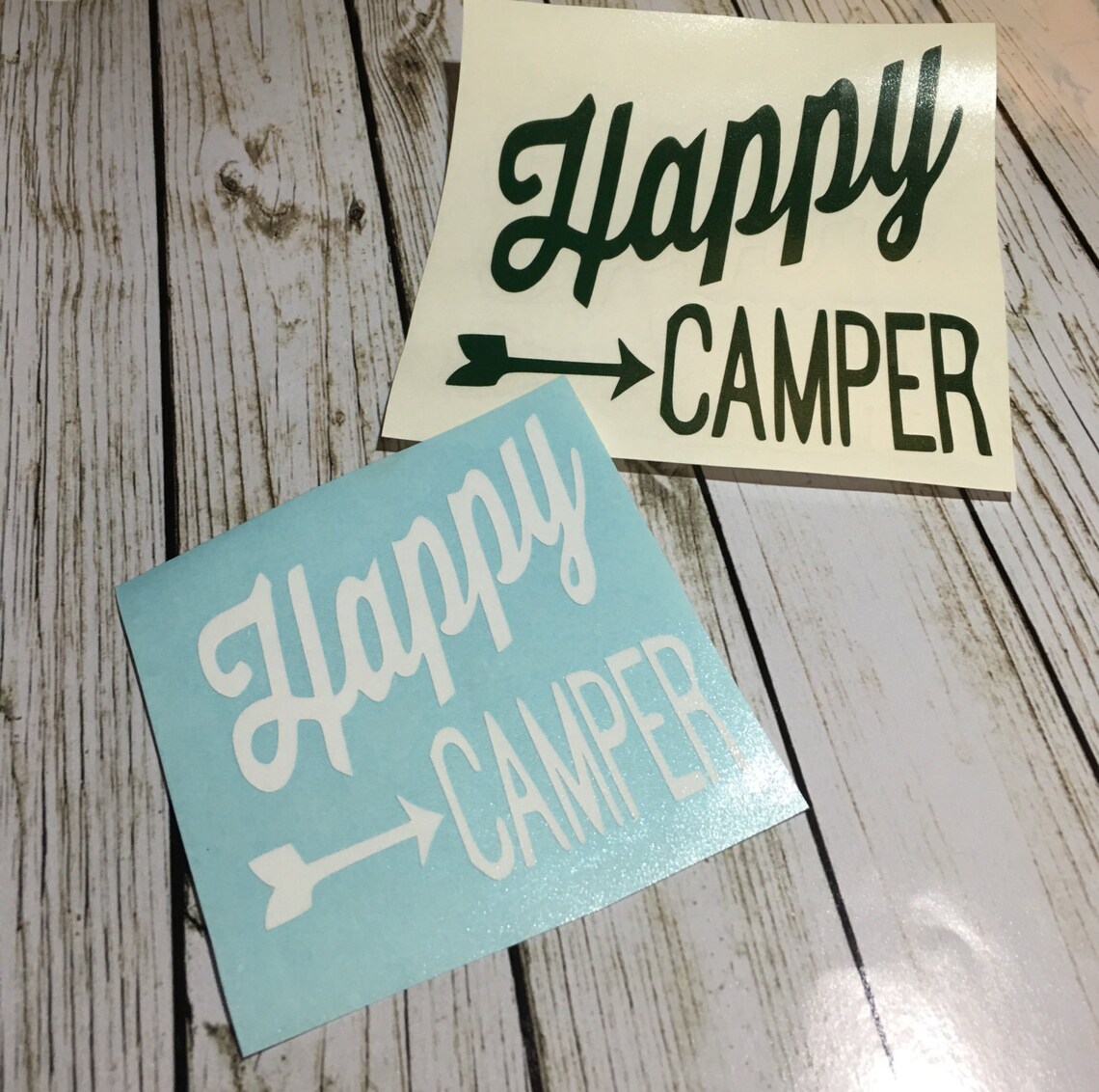 Happy Camper Decal/ Adhesive Decal/ Sticker/ We Love Camping/ - Etsy