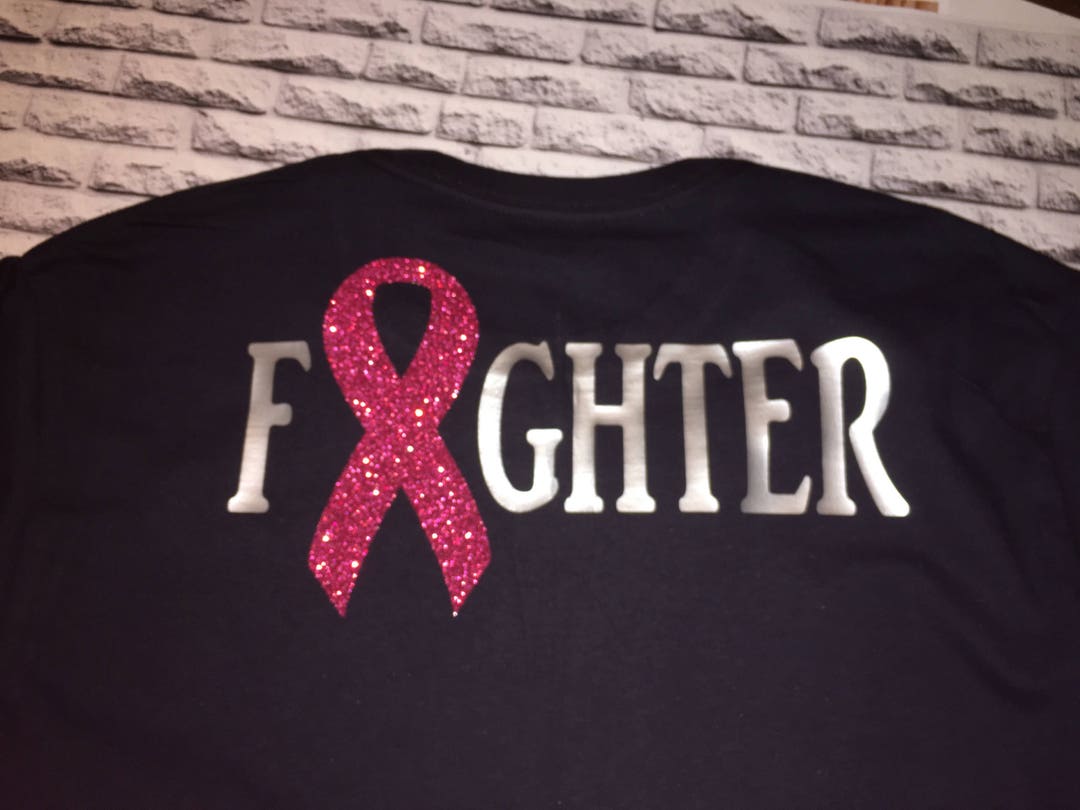 Awareness Ribbon Fighter Iron on / Fighter Iron on / Pink Ribbon Iron ...