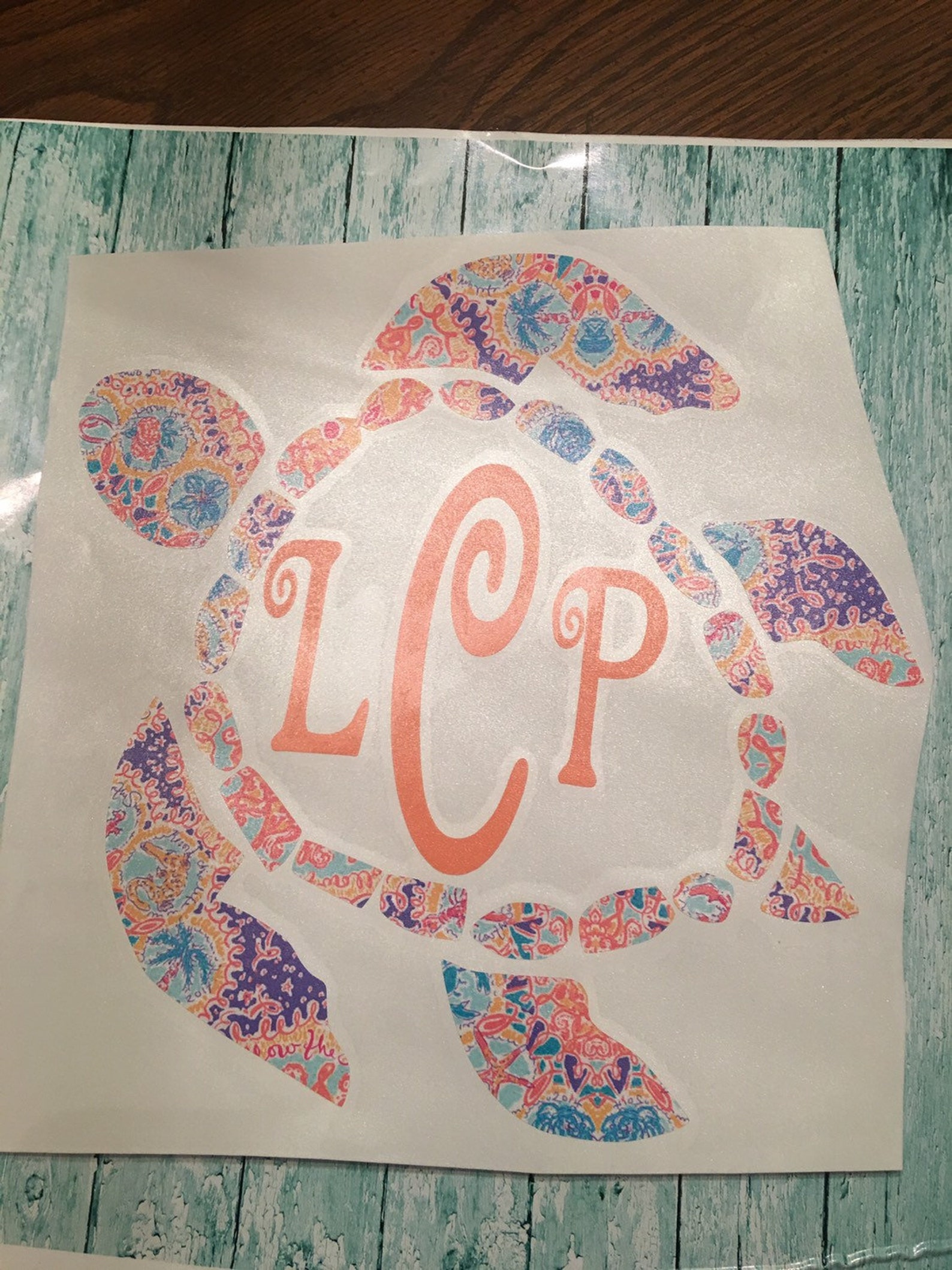 Car Decal / Sea Turtle Monogram Decals / Yeti Decals / Decals - Etsy