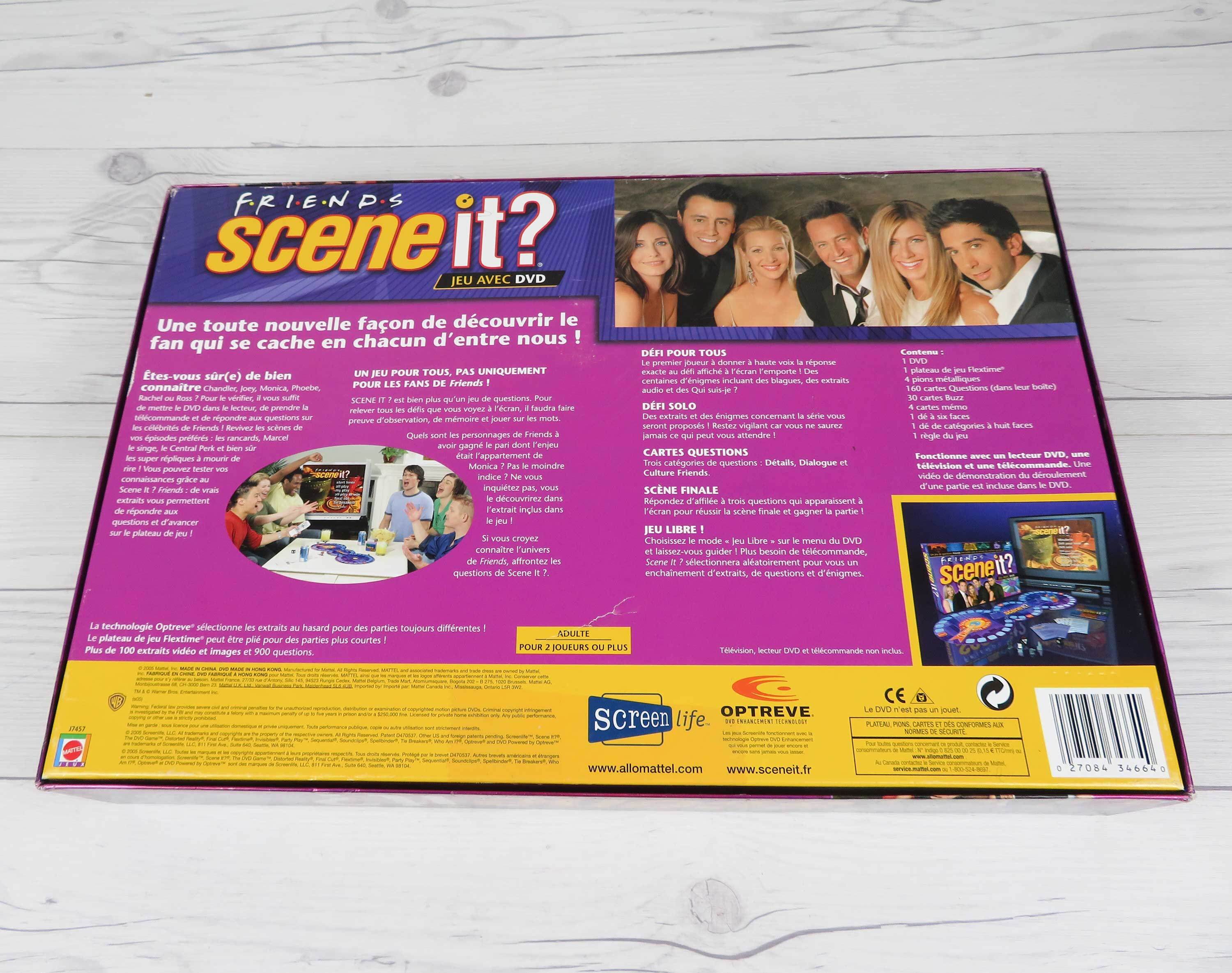 Vintage Mattel 2005 Friends Scene It Board Game With DVD. TV Show. F.R ...
