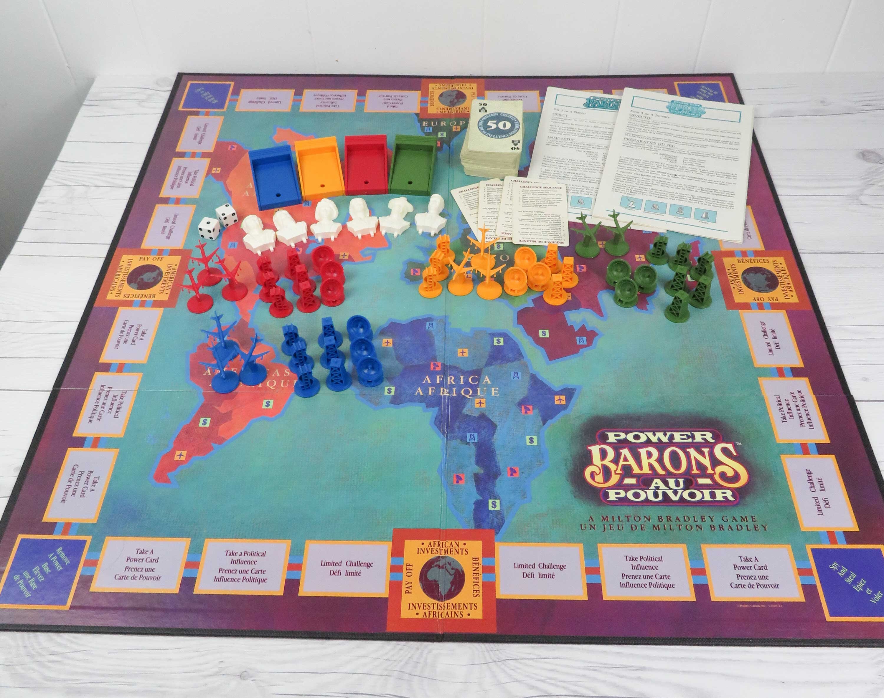 Vintage Power Barons Board Game by Milton Bradley 1986 - Etsy