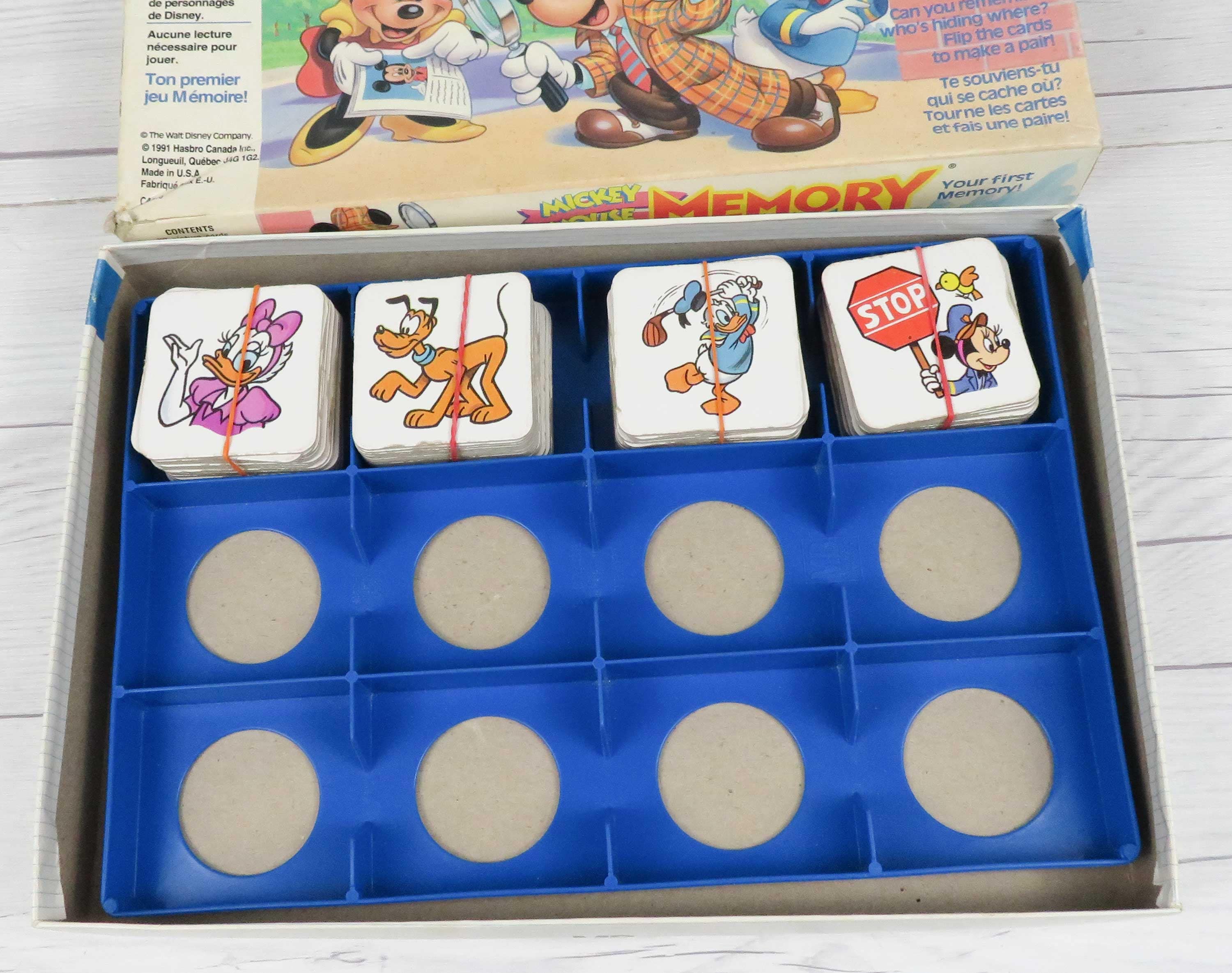 Vintage 1991 Milton Bradley Mickey Mouse Memory Game / 1990's Nostalgia ...