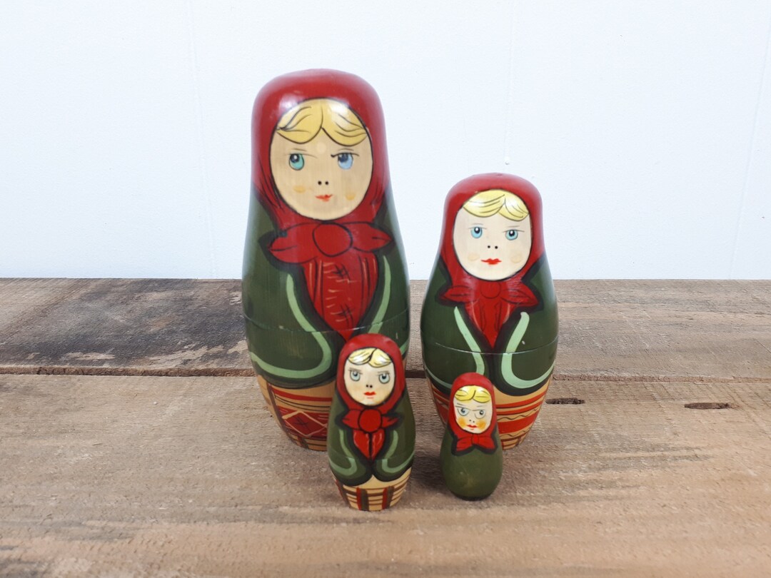 Set of 4 Vintage Russian Nesting Dolls. Decoration. Art. Home - Etsy