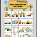 Under Construction Birthday Party Bingo Construction Vehicle Bingo ...