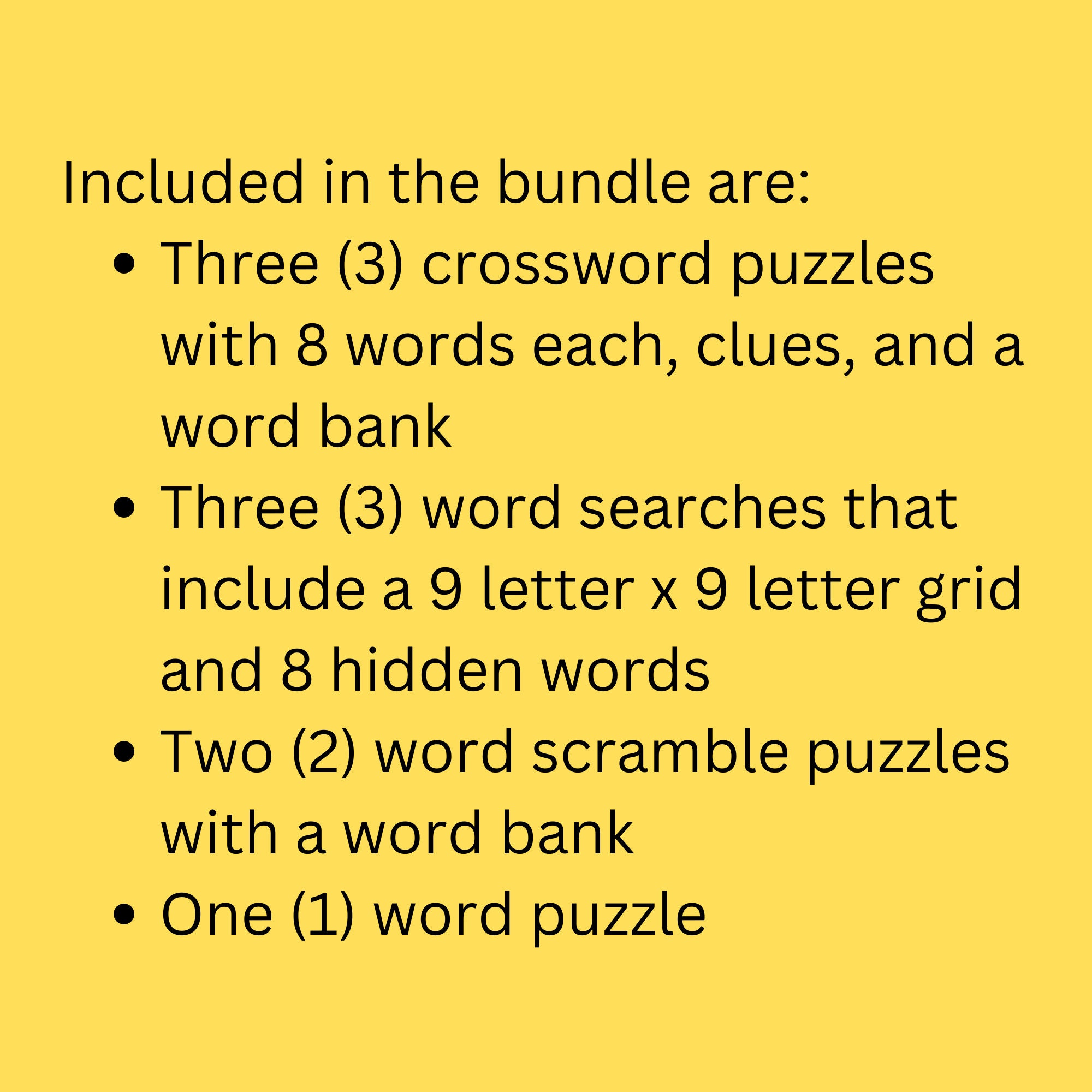 Kids Fall Word Puzzles Activity Bundle Printable Word Searches ...