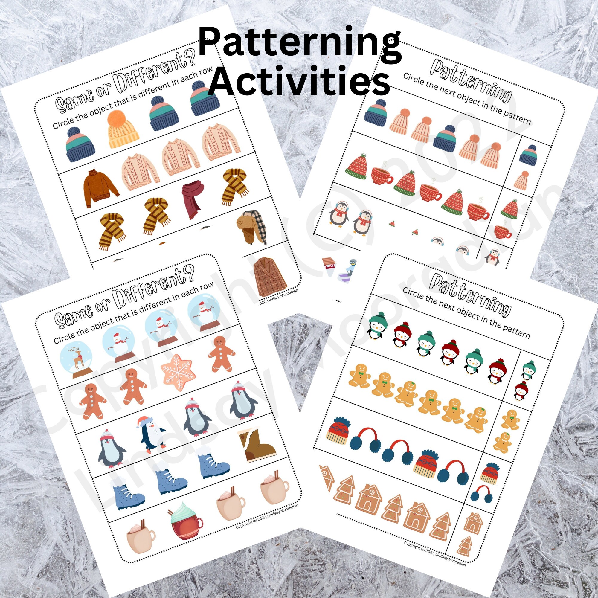 Winter Preschool Worksheets/ Activity Bundle printable - Etsy