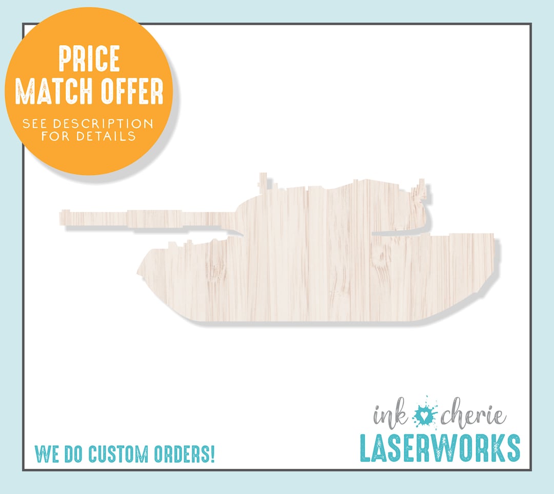 Military Tank Cutout Shape, Wood Tank Crafting Cutout, DIY Military ...