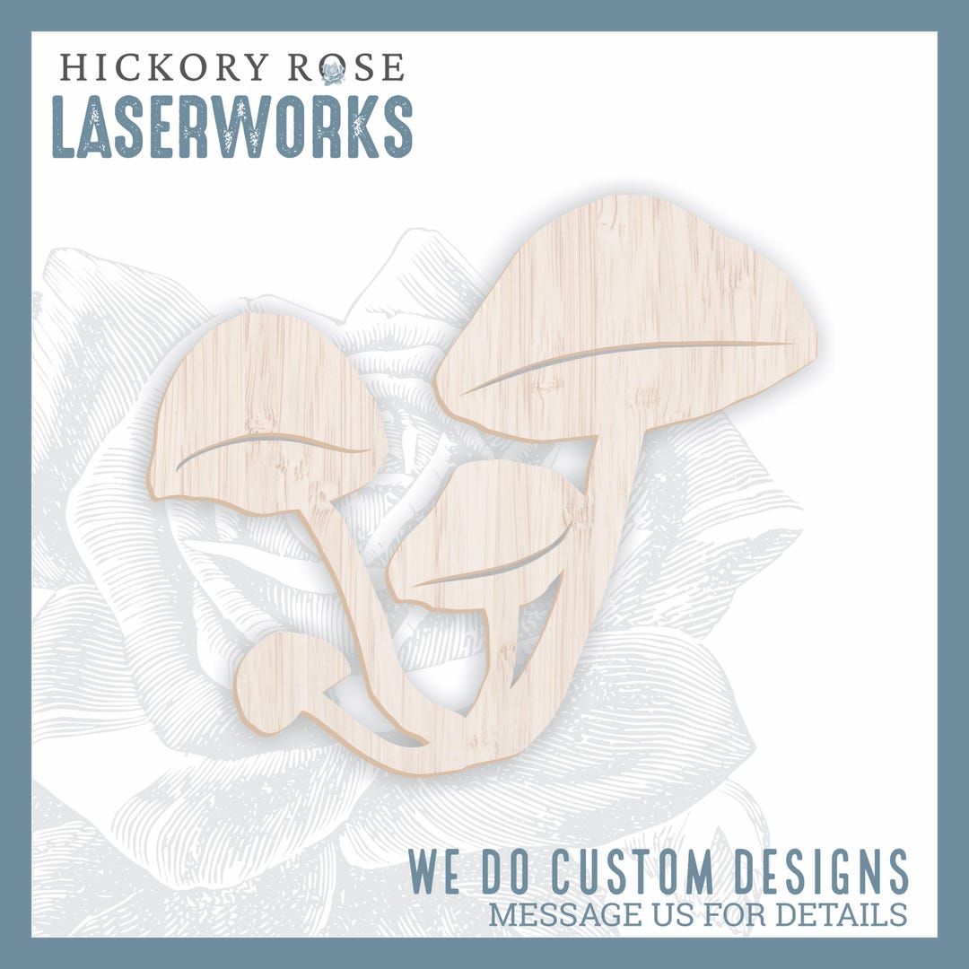 Wood Mushroom Cutout: Laser Cut Birch, DIY Craft Shape - Etsy
