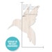 Hummingbird Wood Shape, Wooden Hummingbird Cutout, Hummingbird Wall ...