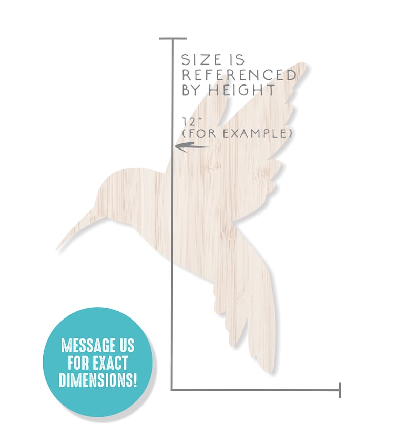 Hummingbird Wood Shape Wooden Hummingbird Cutout Hummingbird - Etsy