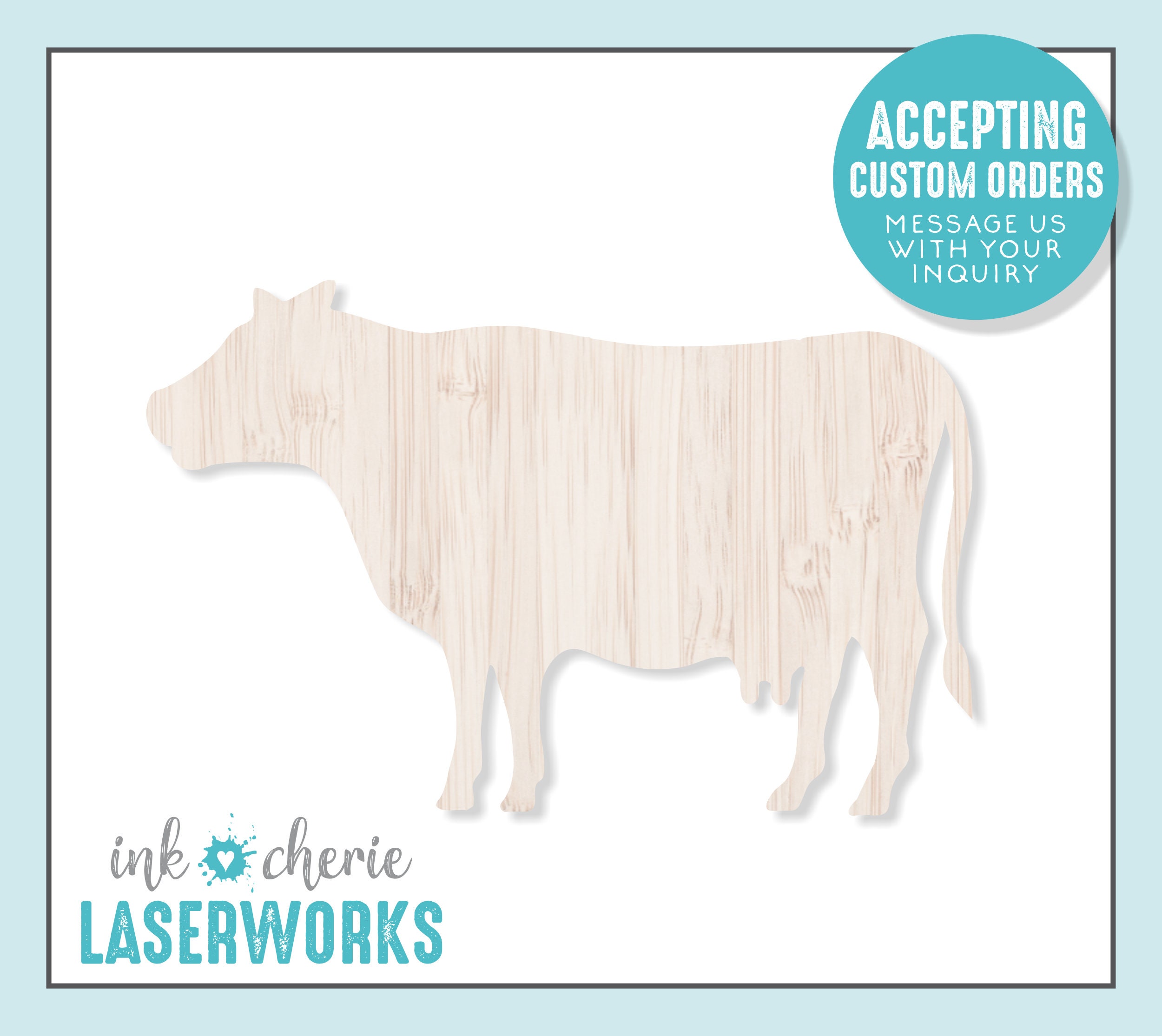 Cow Wood Cutout Dairy Cow Crafting Shape Farm Cow Cutout | Etsy