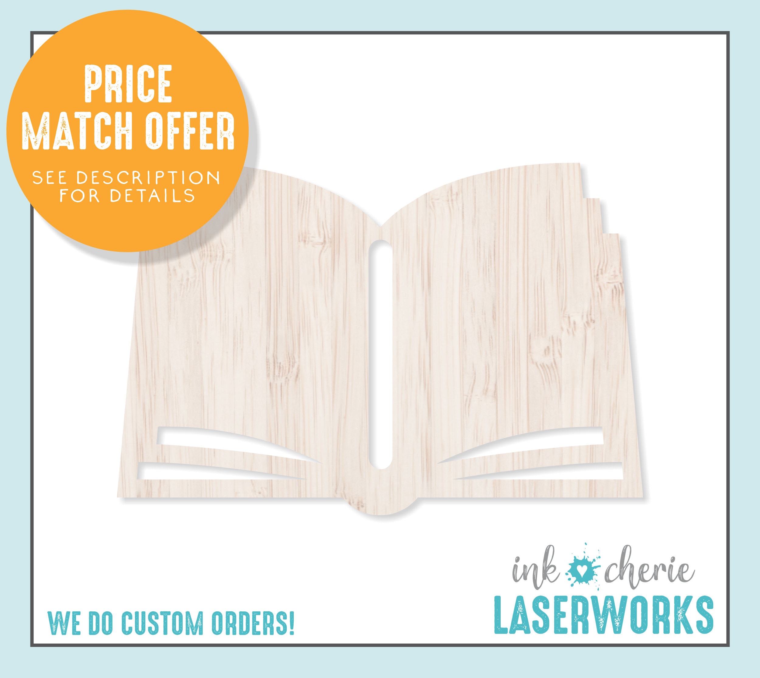 Open Book Cutout: Birch Wood Craft Shape, School Wall Decor - Etsy Italia