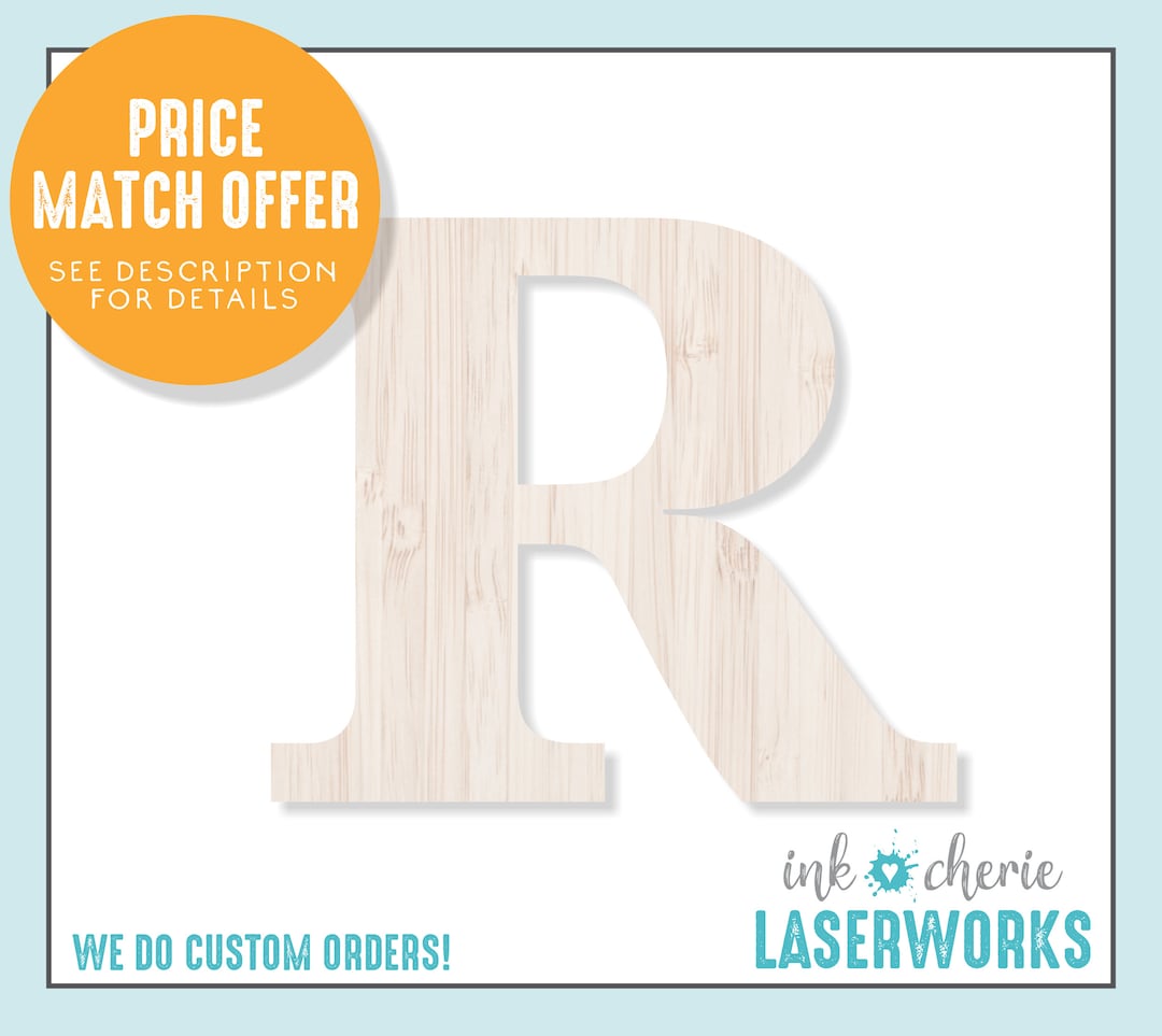 Letter R Cutout Shape, Wood Alphabet Crafting Cutout, DIY Letter Wall ...