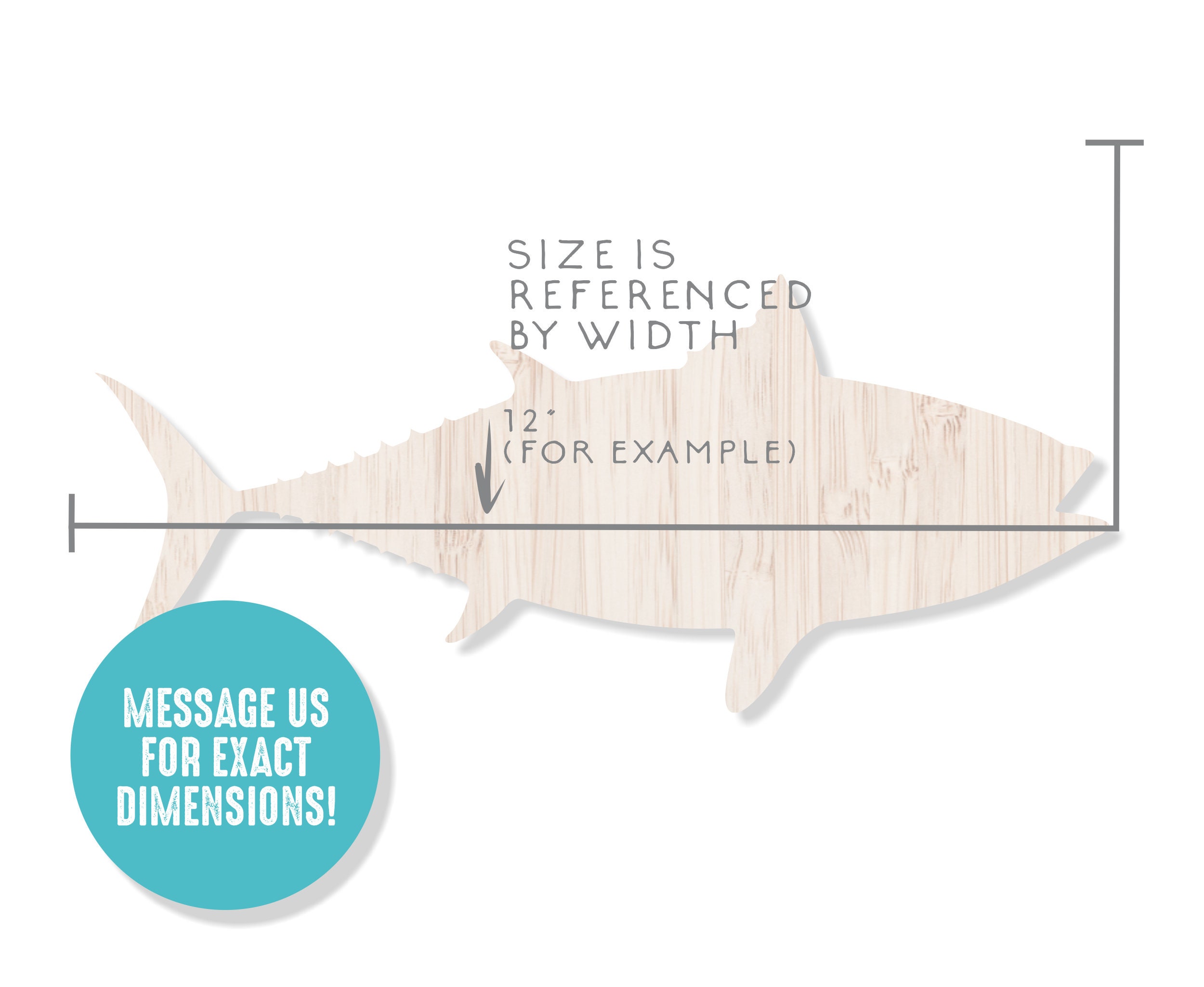 Tuna Fish Shape Cutout Wooden Fish Shape Saltwater Fish - Etsy
